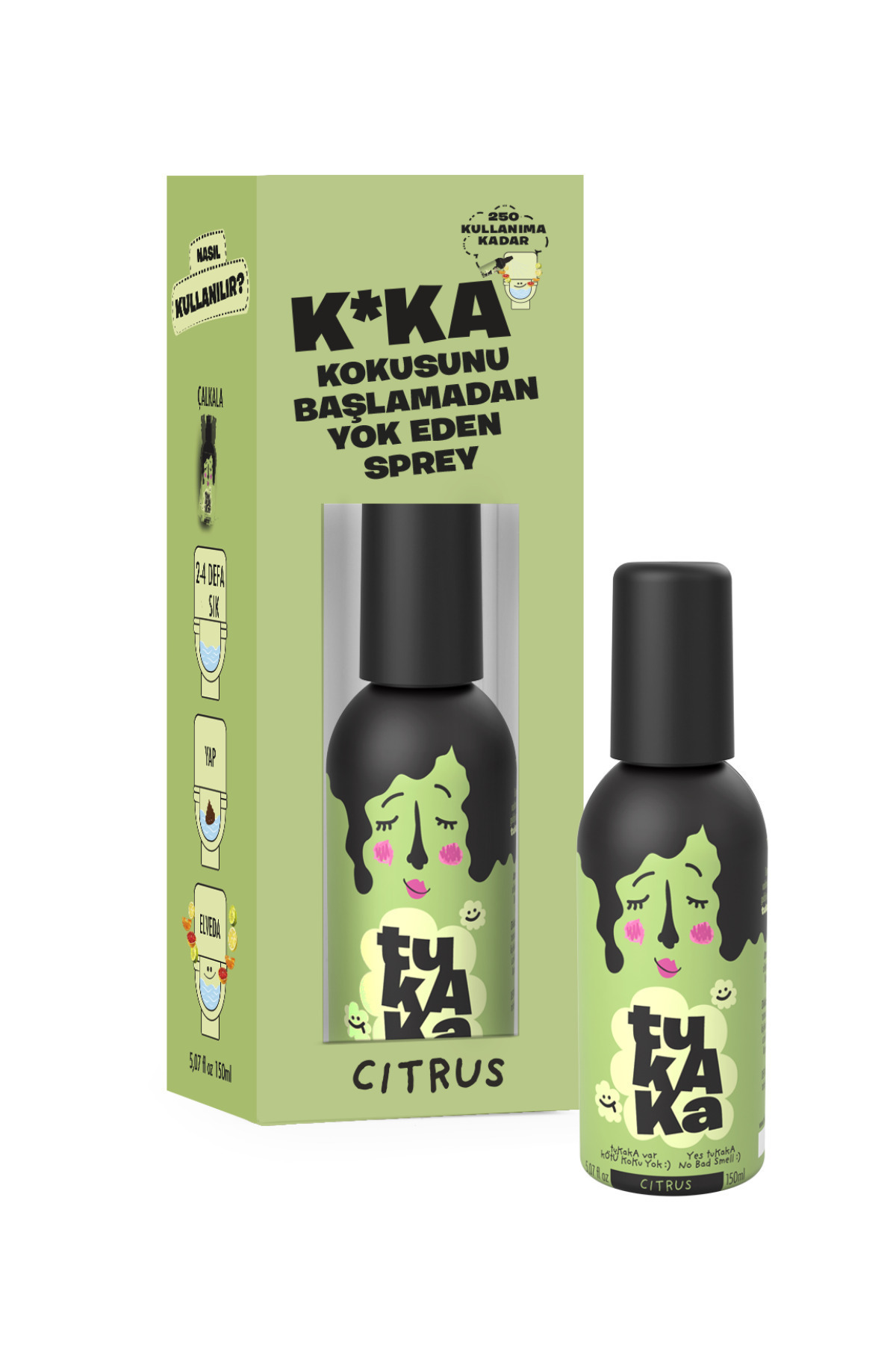 TUKAKA Tuvalet Öncesi Koku Giderici Sprey, Uzun Ömürlü Banyo Ve Tuvalet ...