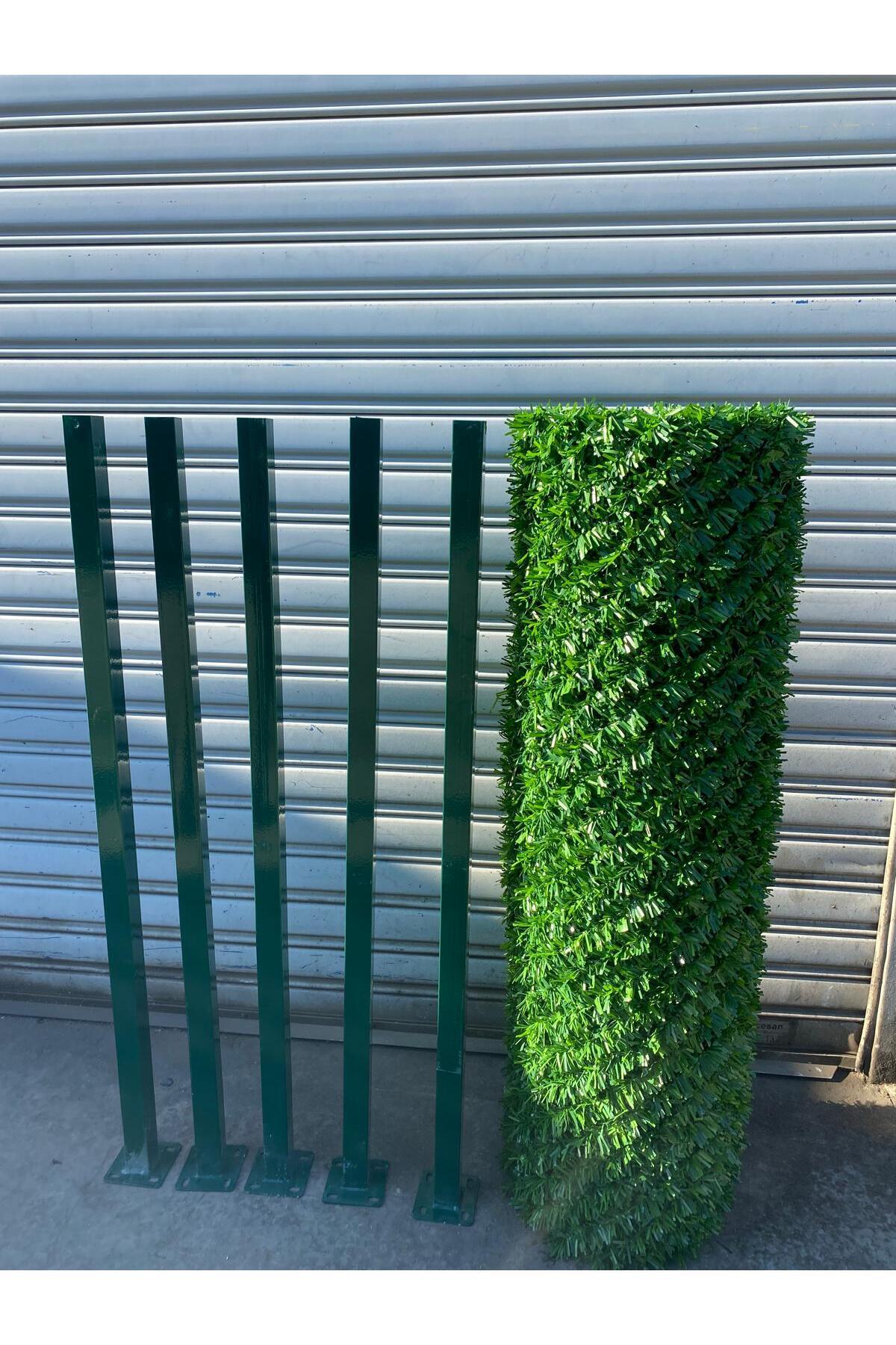 msy garden fenc Çim çit 150 cm x 10 Mt + 5 adet direk ( aksesuarlı ...