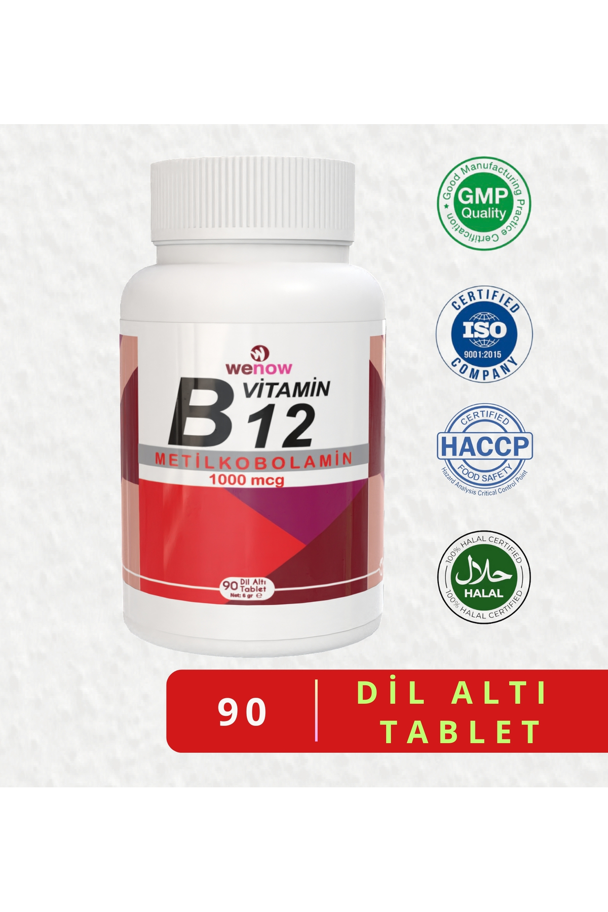 wenow Vitamin B12 1000 Mcg. Methylcobalamin 90 Tablet - Fiyatı, Yorumları