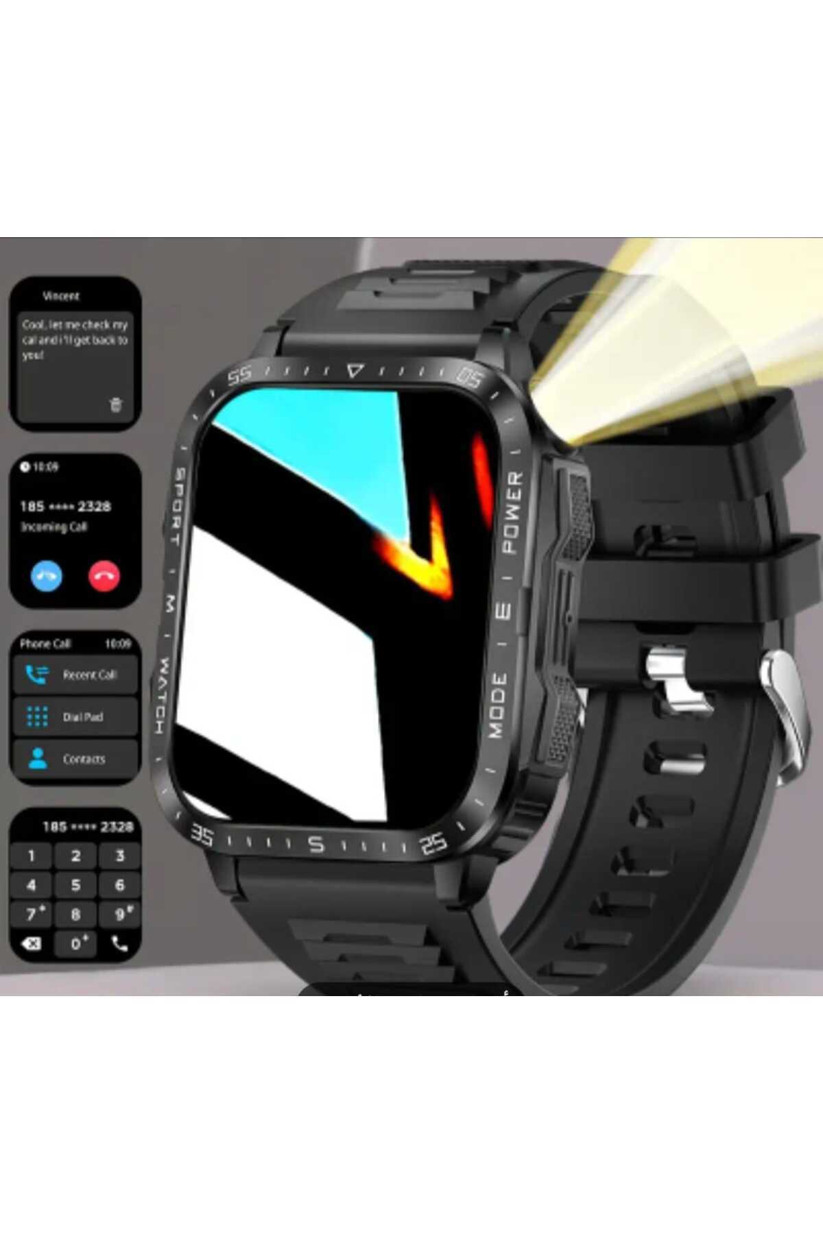 TNP TECH smart watch Spor saati . 49mm Bluetooth, Arama Özellikli ...