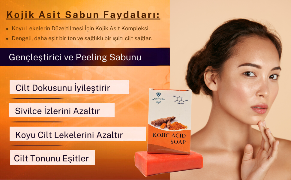Anatolia Soap Kojik Asit Zerdeçal Sabunu Hücre Yenileyici Ciltteki ...