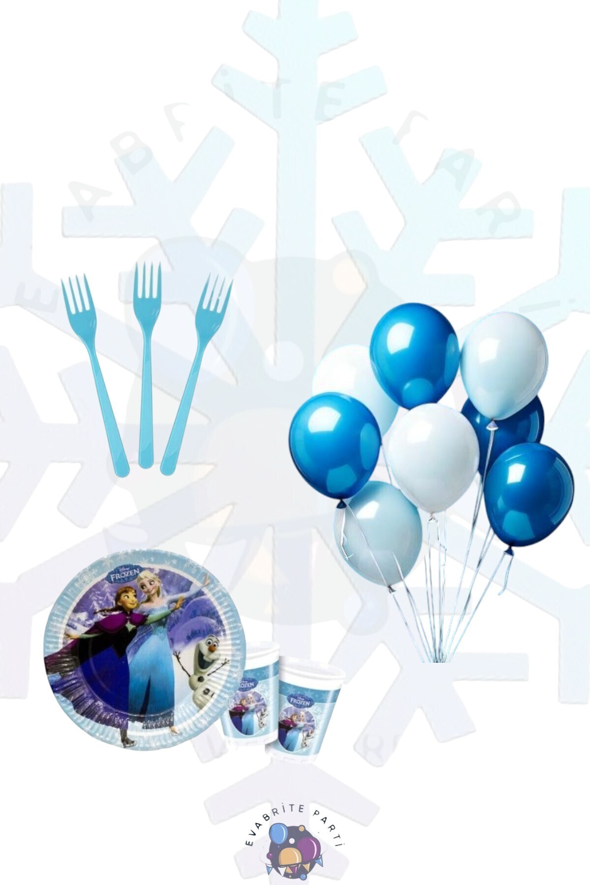 Evabrite Frozen Elsa Temalı 16 Kişilik Set Minib - Doğum Günü Parti ...