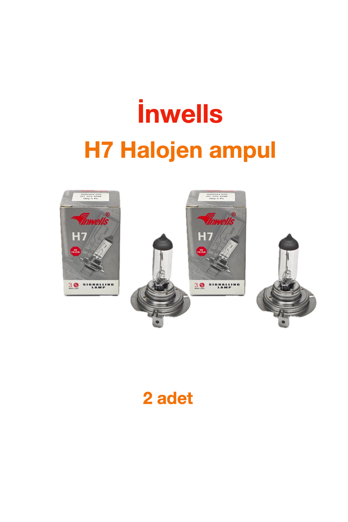 Inwells İnwells Standart Halojen H7 55w 12V 2 Adet - Fiyatı, Yorumları
