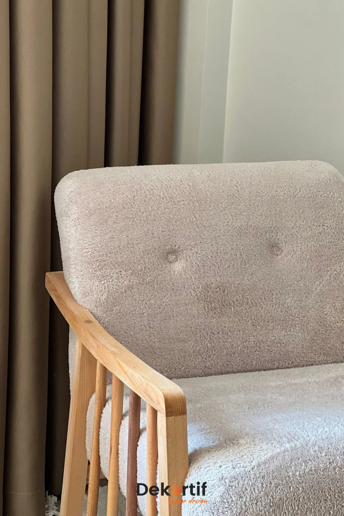 Dekortif Oslo Sallanan Ahşap Berjer Koltuk Puf Hediyeli - Fiyatı, Yorumları