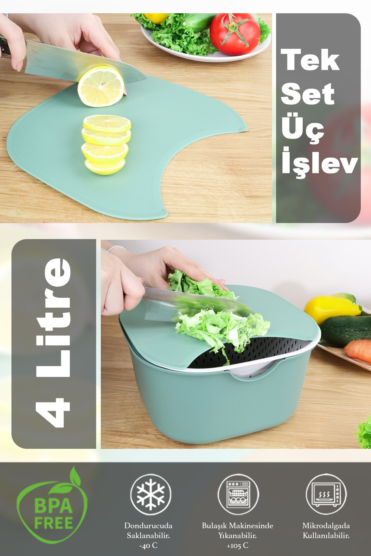 Meleni Home 5 Parça Çok Amaçlı Mutfak Seti - Karıştırma Kabı Kasesi ...