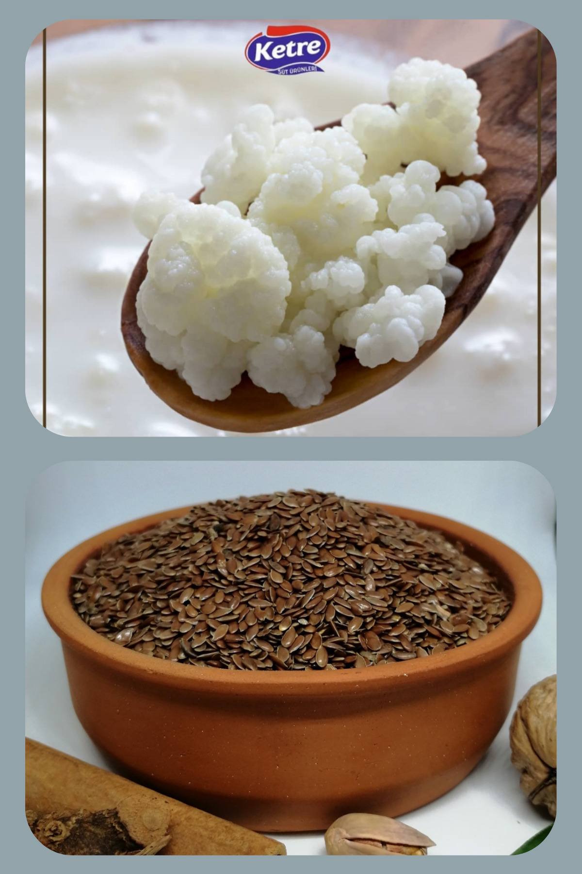 Ketre Süt Ürünleri KEFİR MAYASI & 200 GR KETEN TOHUMU DOĞAL YÖRESEL ...