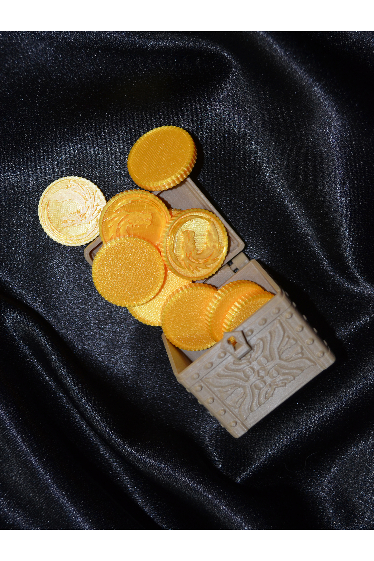 DiceLand DND RPG FRP 3D PLA Baskı Gold Inspiration Coin Tokens İlham ...