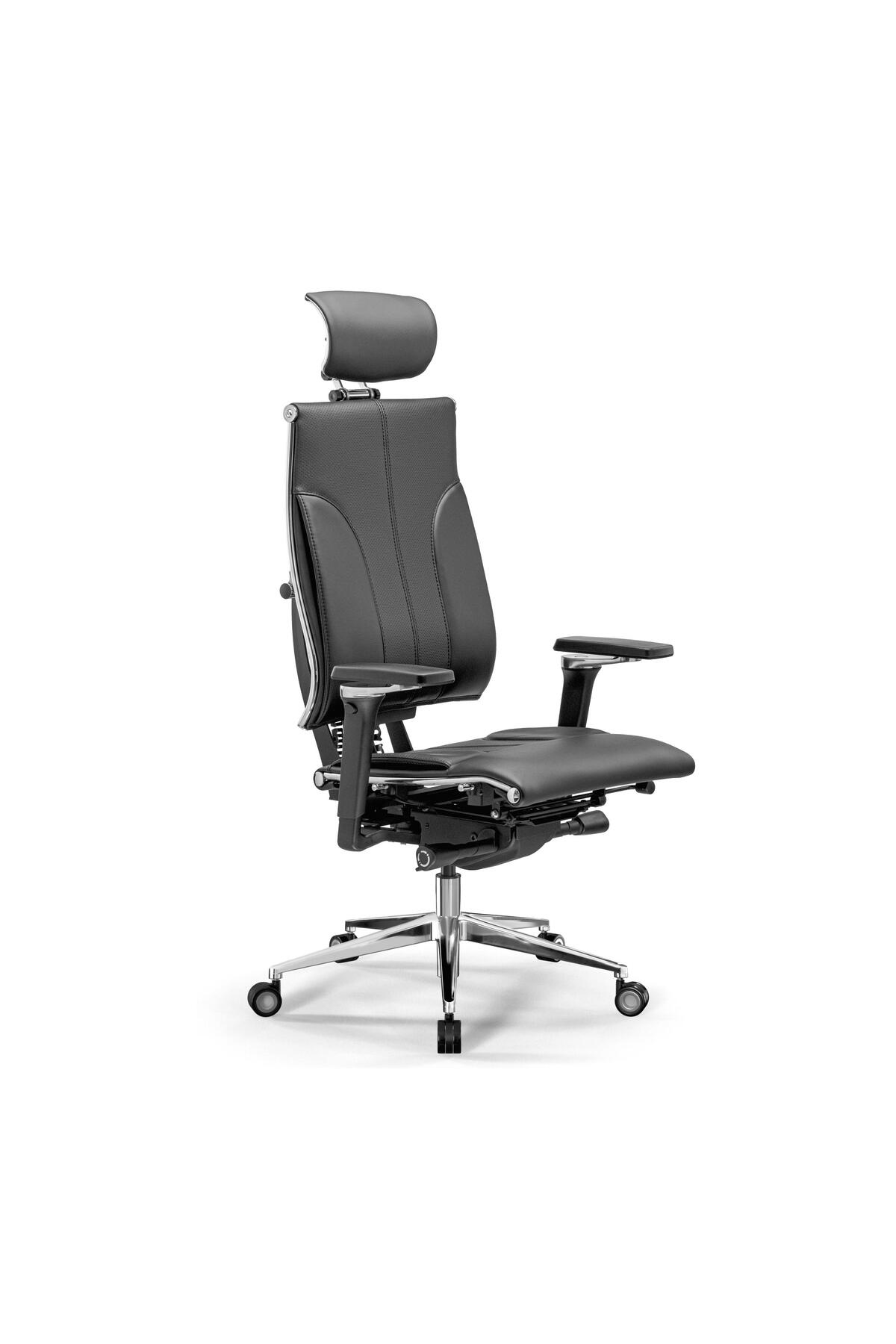 METTA Yoga 4DF Ergonomik Deri Ofis Koltuğu / Yönetici Sandalyesi - A5.F ...