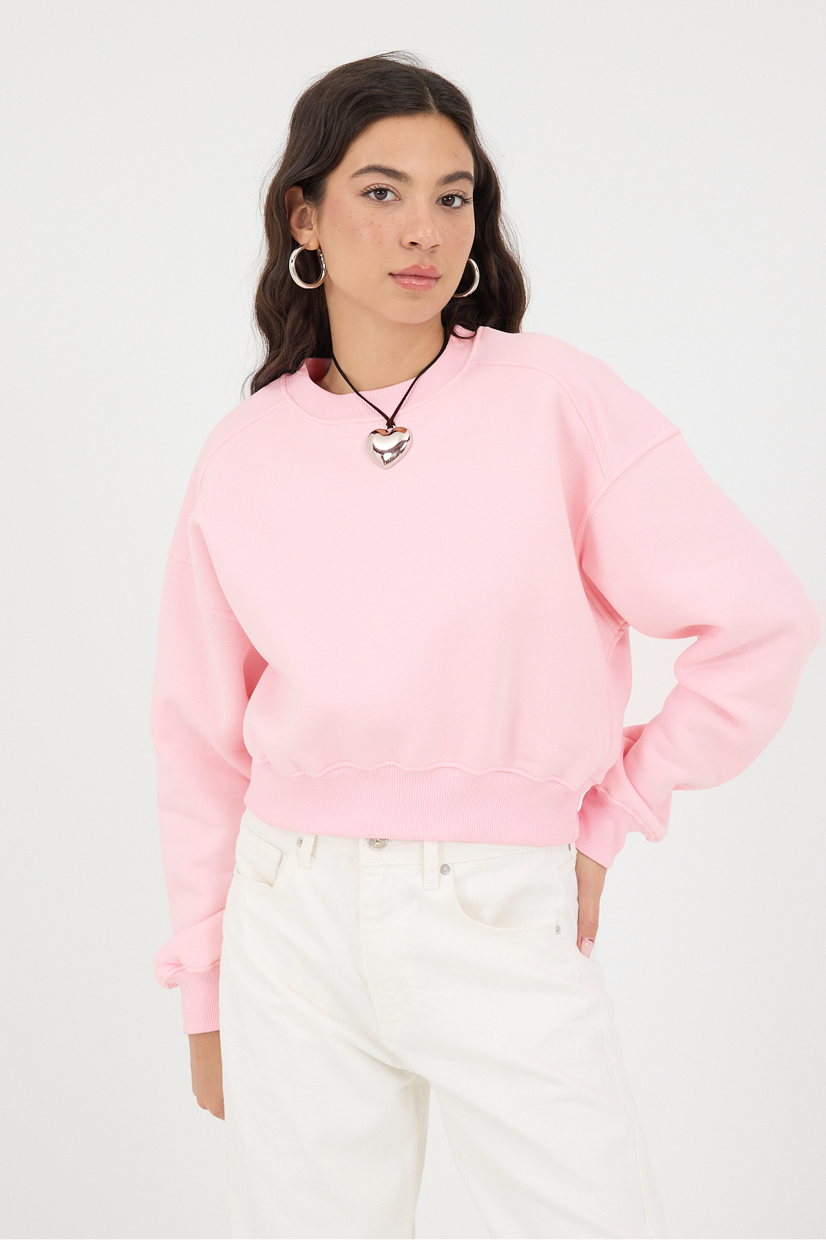 Addax Şardonlu Bisiklet Yaka Basic Sweatshirt S3812-w1 - Fiyatı, Yorumları