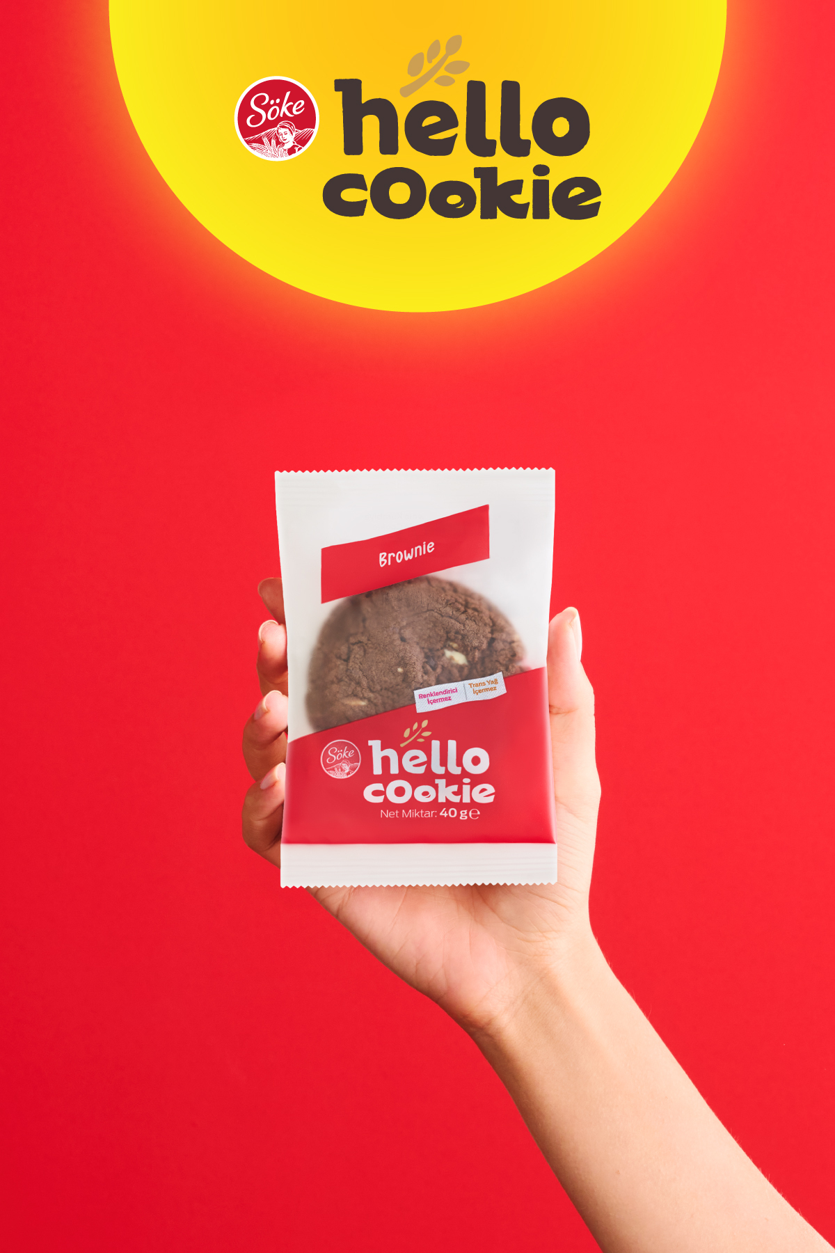 Söke Hello Cookie Brownie Cookie Kurabiye Çikolata Parçacıklı 40gr X 20 ...