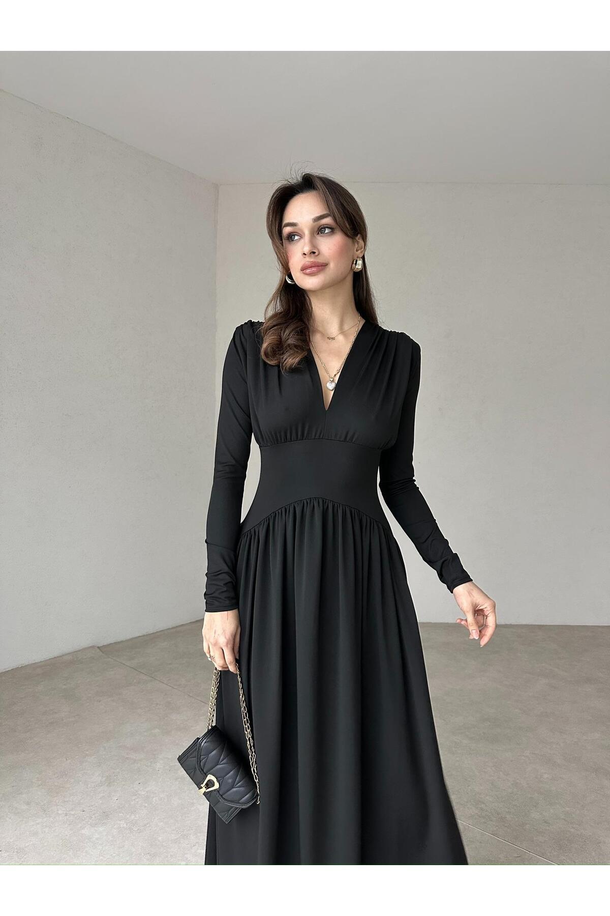 Mooi Butik EDWİN Maxi Elbise 2089 - Siyah Fiyatı, Yorumları - Trendyol