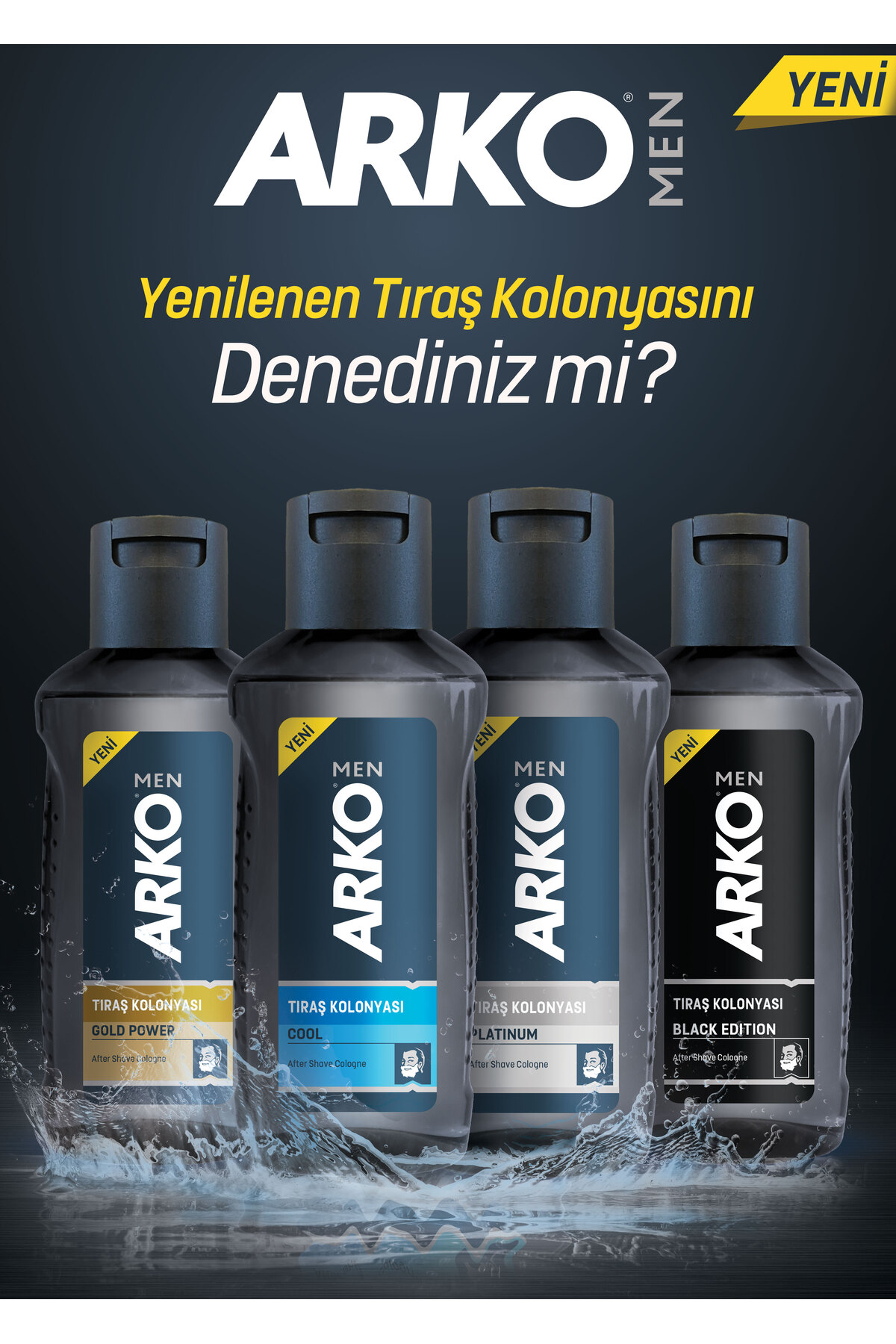 Arko Men Gold Power Tıraş Sonrası Kolonya 4x255 Ml - Fiyatı, Yorumları