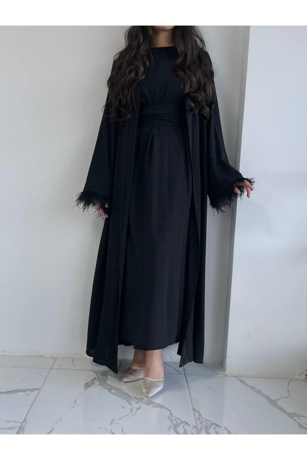 MELEK ARAZ Siyah Ayla Abaya Takım - Fiyatı, Yorumları