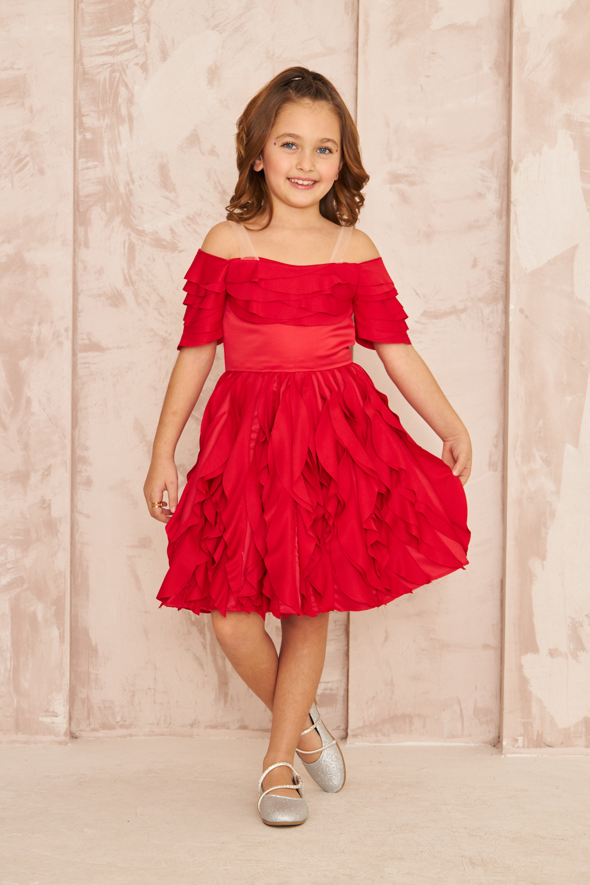 zühre balaban kırmızı lazer kesim kısa kız çocuk abiye elbise - Fiyatı ...