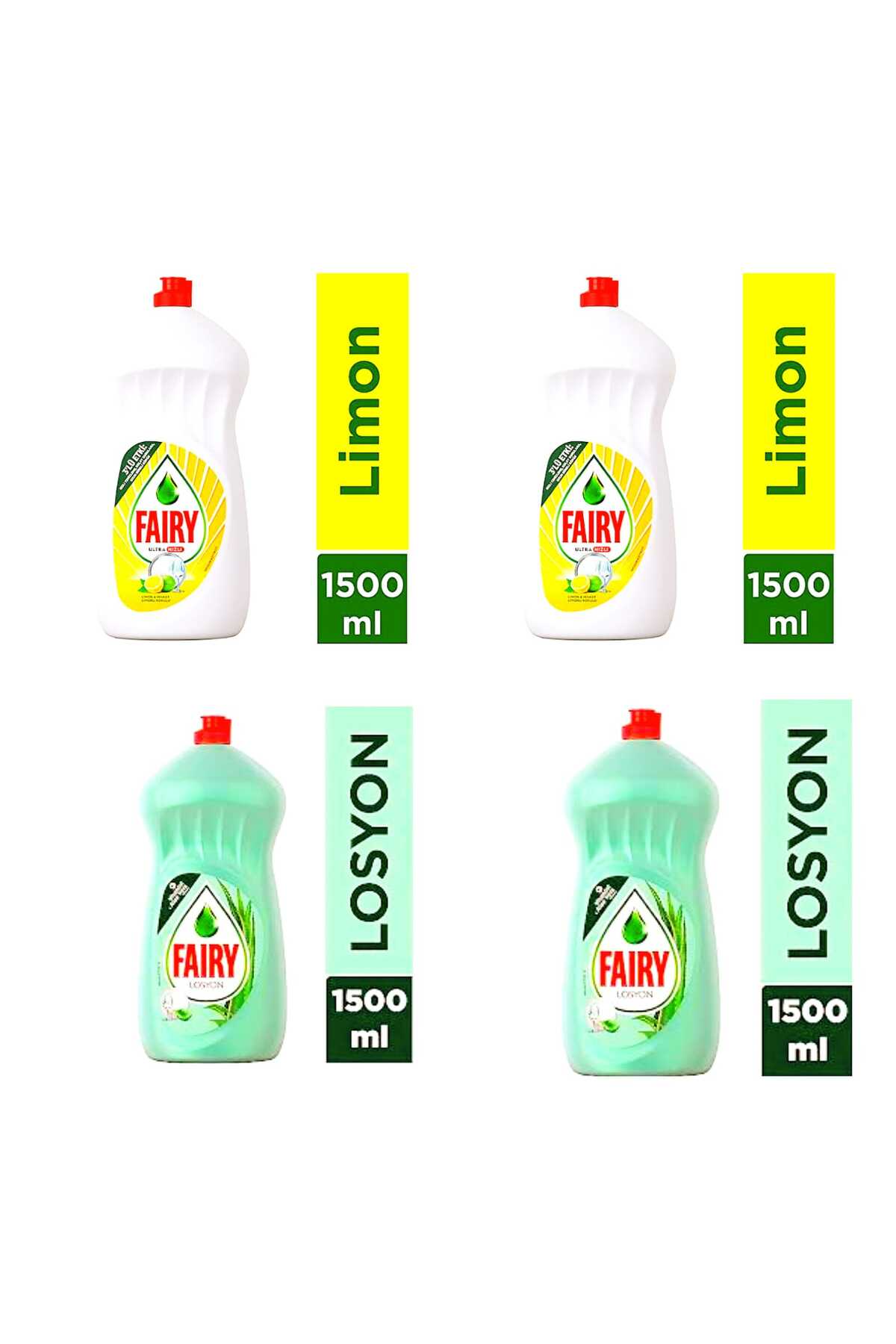 Fairy 1500 ml Losyon Ve Bulaşık Deterjanı 1500 ml X 4 Adet Fiyatı ...