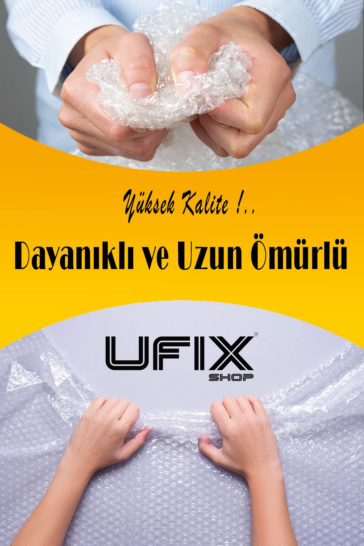UFİX 1.kalite 100 Cm X 5 Metre Balonlu Naylon Patpat Eşya Koruma Naylon ...