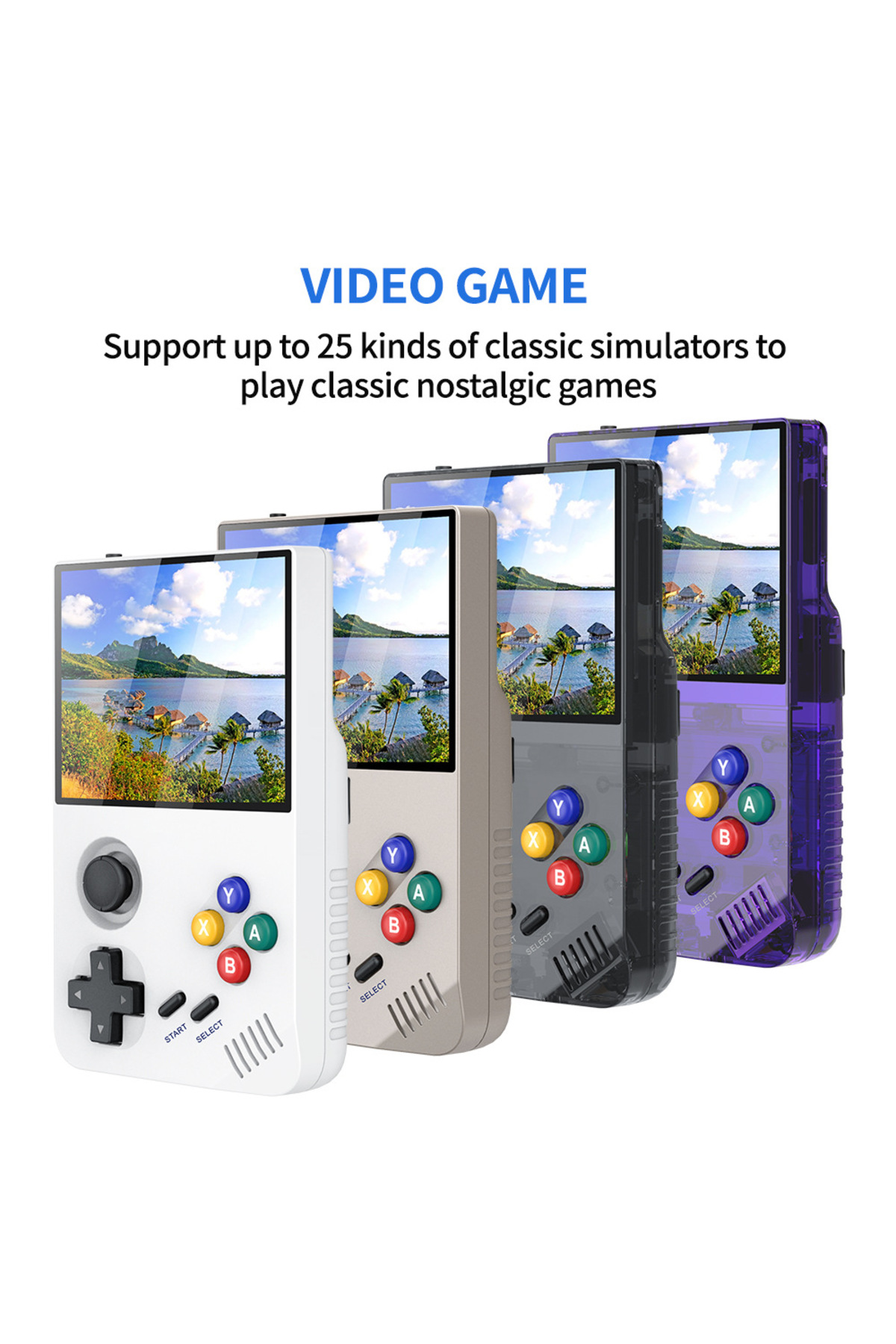 ErginGroup M19 3,5 inç HD Retro Mini Taşınabilir El Atari IPS Ekran 3D ...