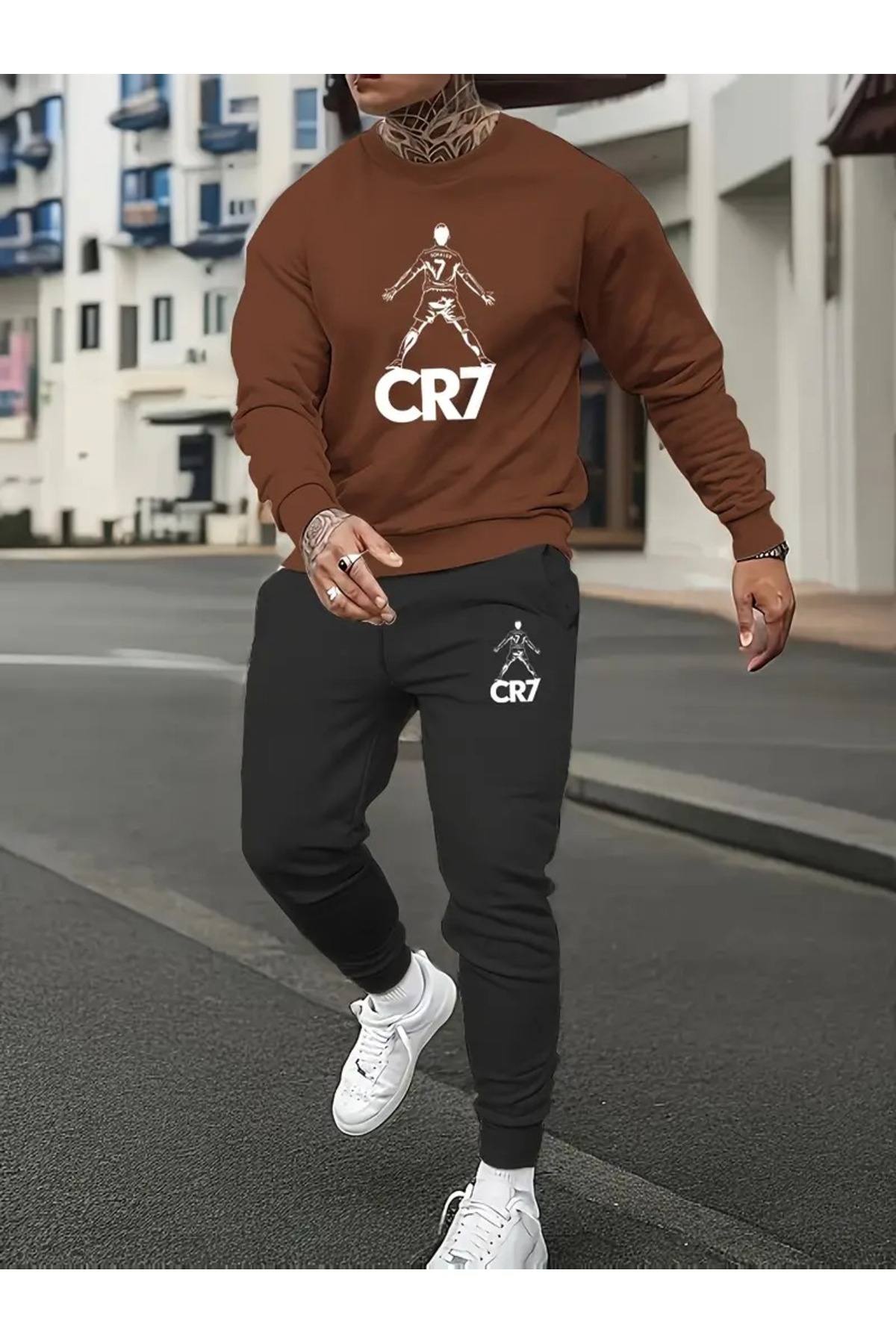 FULL TOLERANCE Soccer Graphics Design Oversize Tracksuit Suit- Trendyol