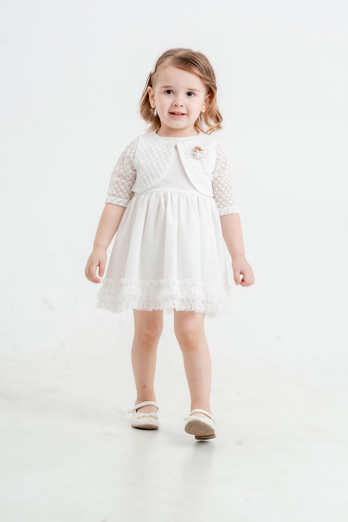 Eray Kids Bolerolu Kız Bebek Puantiyeli Elbise - Fiyatı, Yorumları