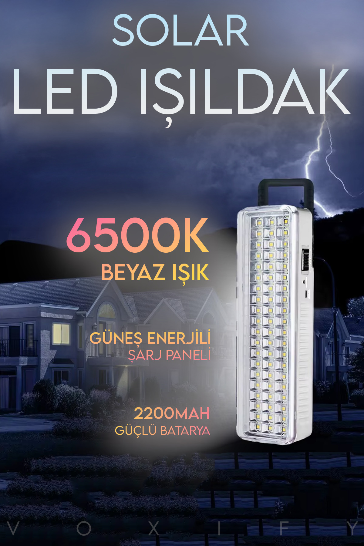 Voxify 60 Ledli Işıldak 5 Saat Yanar Elektrik Kesilince Devreye Girer ...