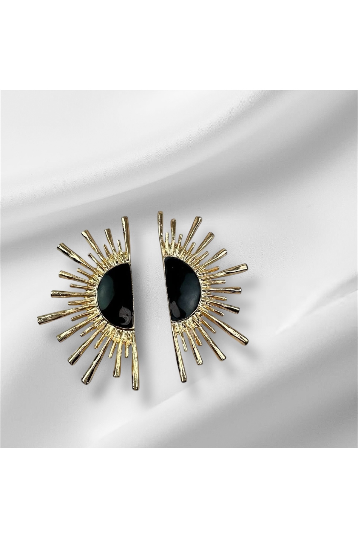 ally accessories Siyah taşlı metal Güneş küpe Fiyatı, Yorumları - Trendyol