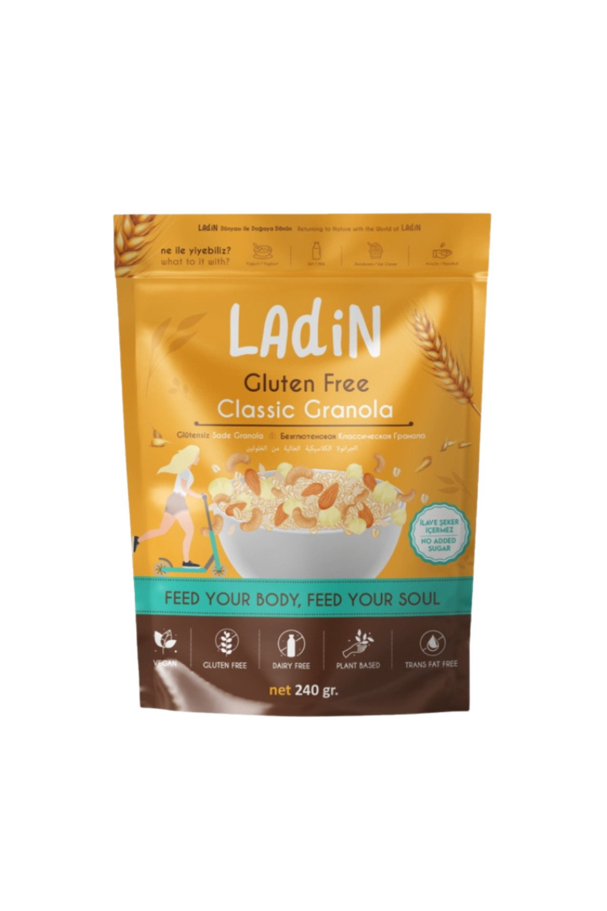 Ladin Organics Ladin Glütensiz Sade Klasik Granola 240 Gr(İLAVE ...