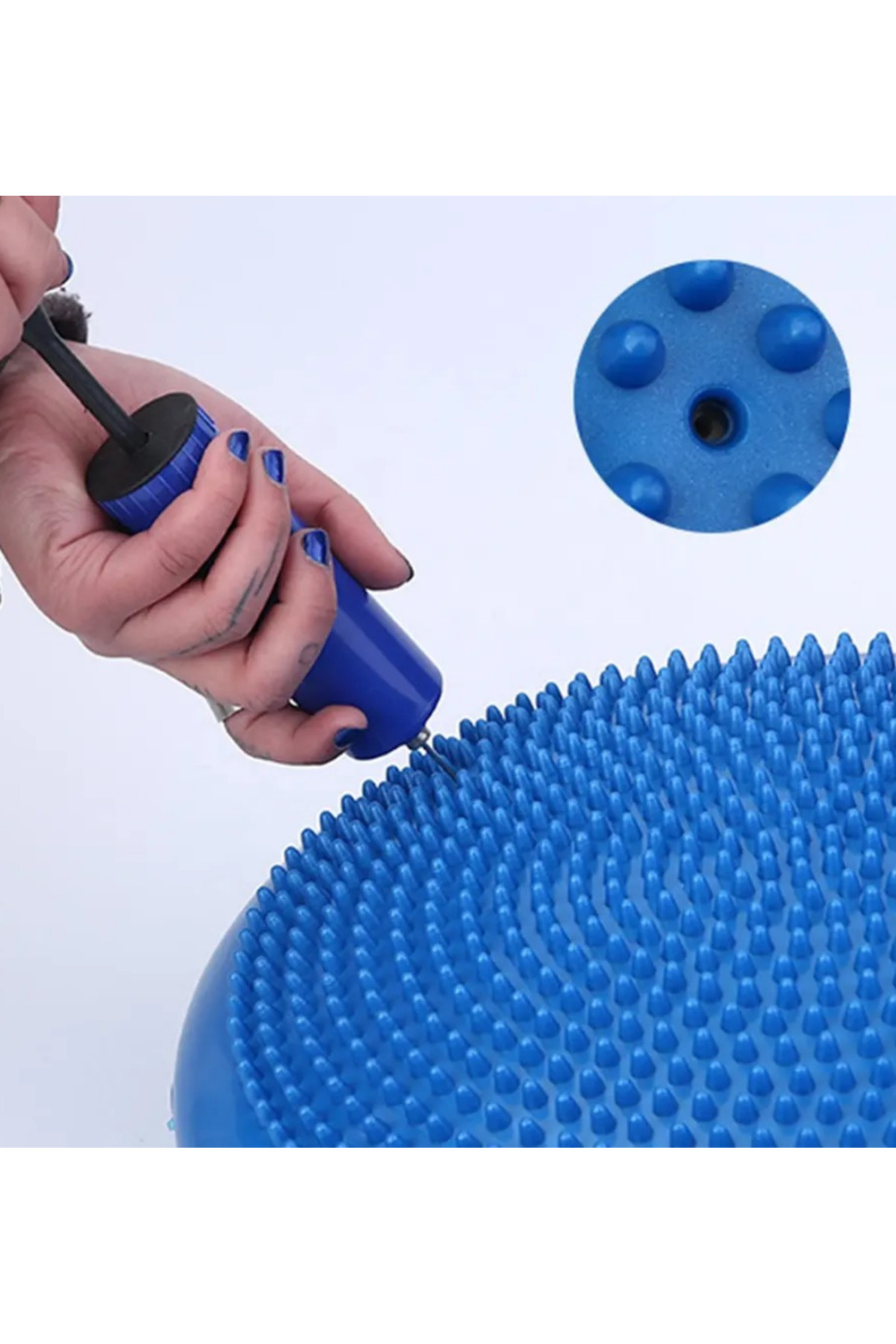 MİYANG Dikenli Havalı Denge& Duyu Minderi, Tırtıklı Denge Pedi 35 Cm ...