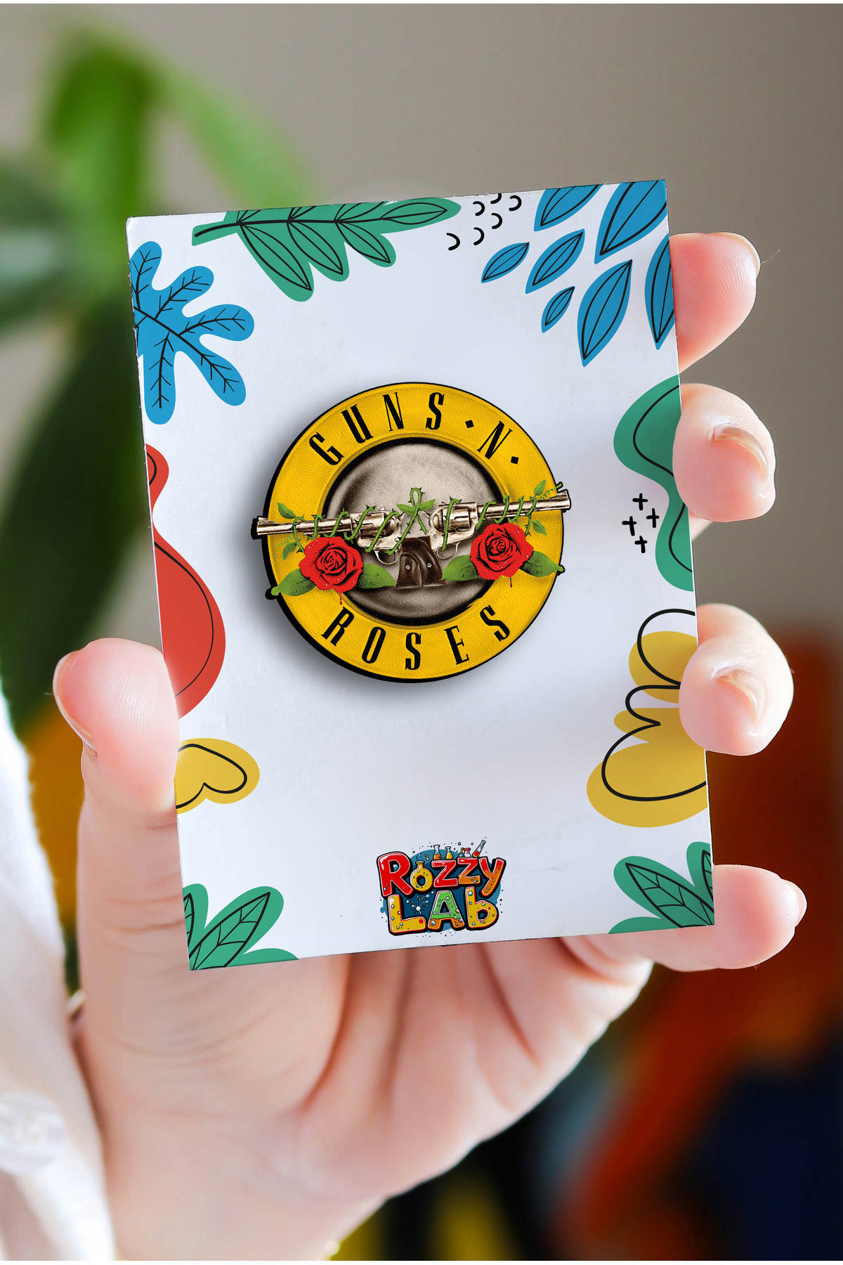 Rozzy Lab Guns N Roses - Axl Rose - Rock Music - Müzik - Pin - Rozet ...