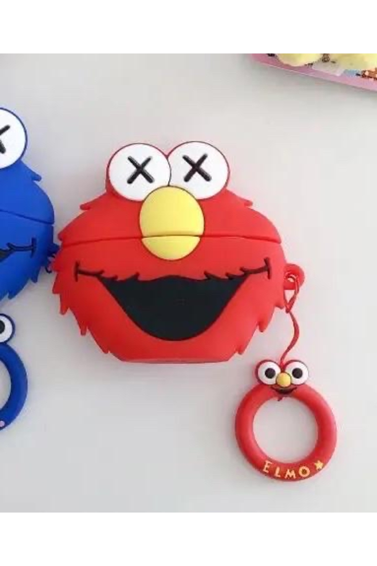 QUEEN AKSESUAR Sevimli susam sokağı kırmızı elmo air pods kablosuz ...