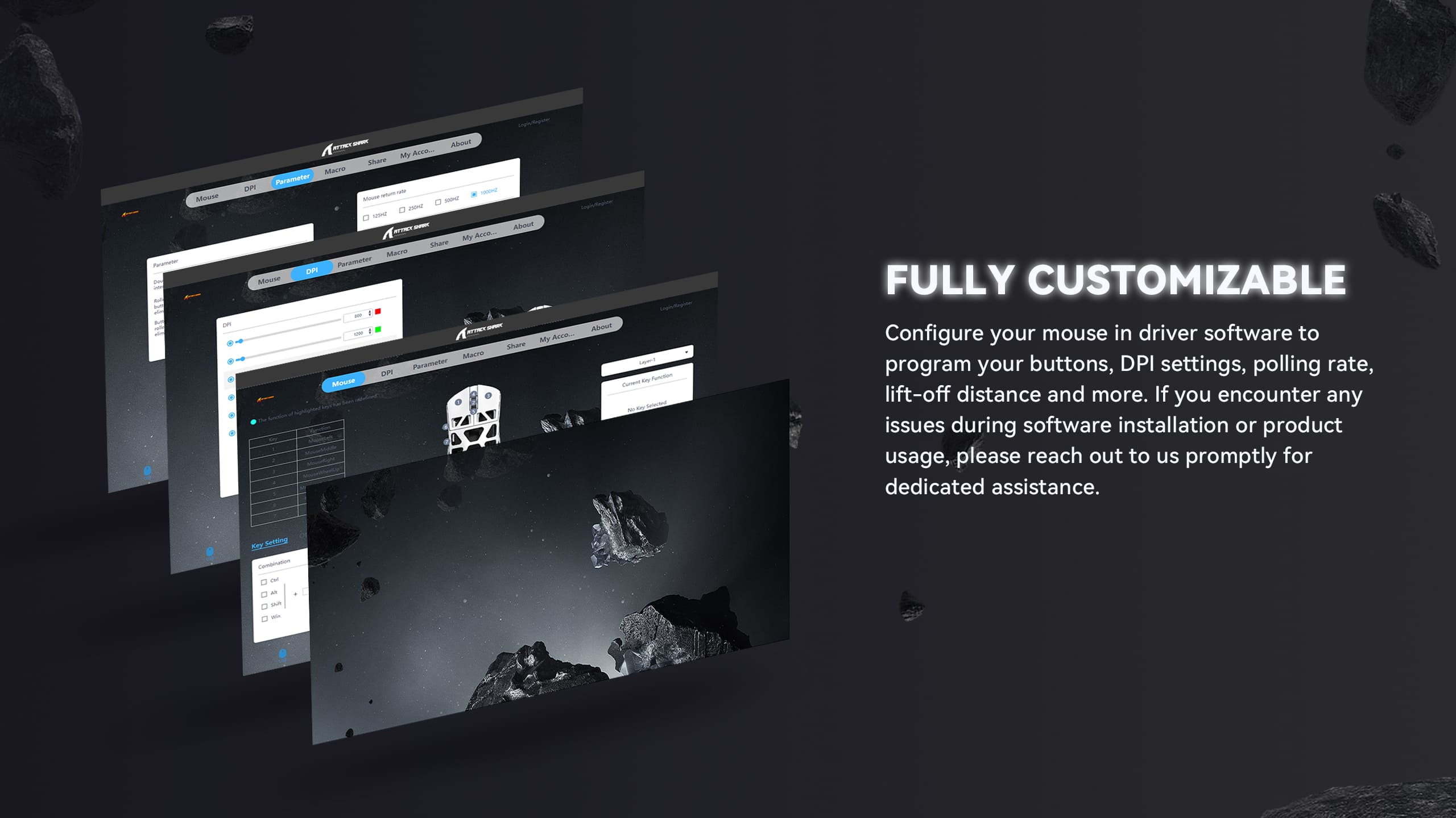 Meyer Gaming ATTACK SHARK R3 SUPERLIGHT 4000/8000 Hertz Magnezyum ...