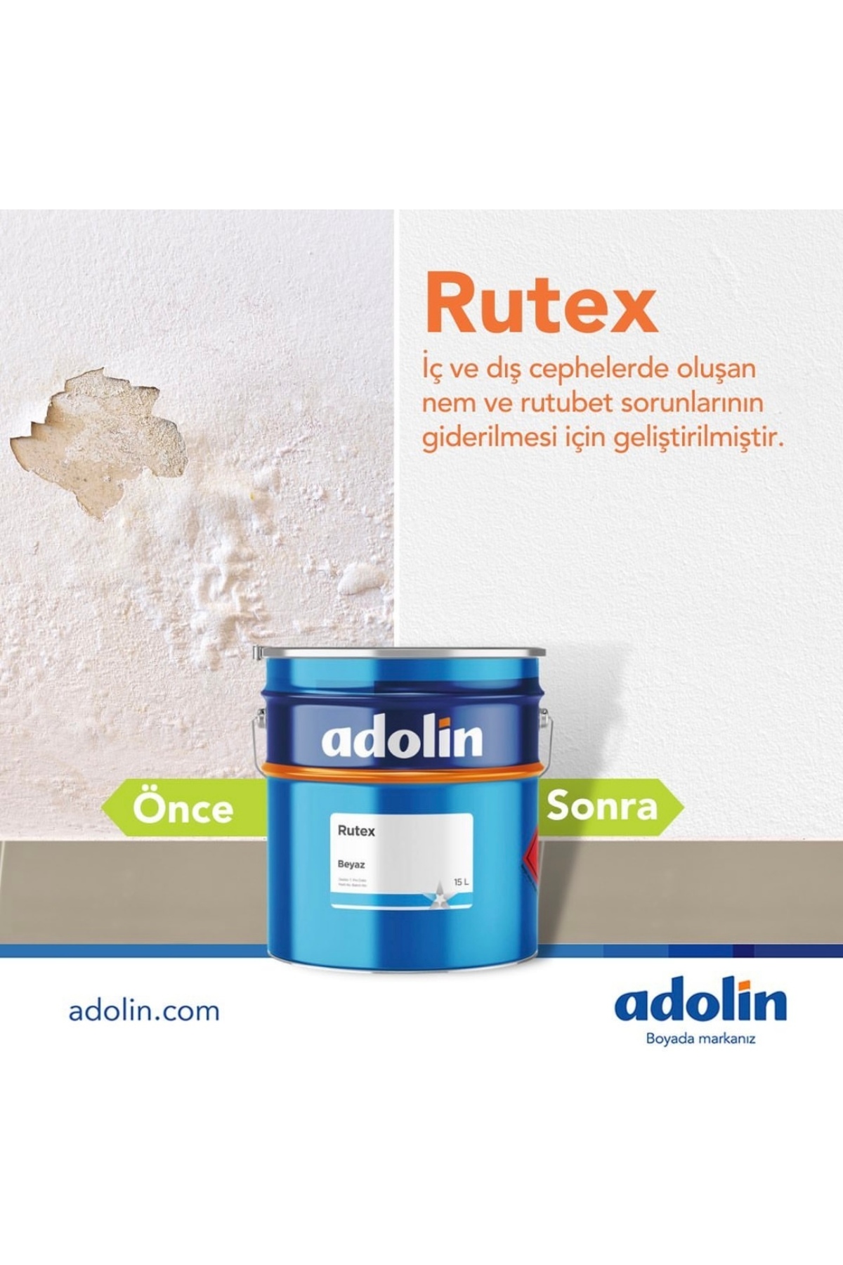 ADOLİN Adolin Rutex Nem ve Rutubet Önleyici (Beyaz / 2.5 LT) - Fiyatı ...