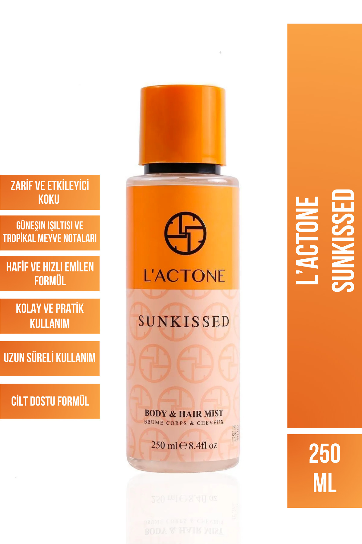 L'ACTONE Sunkissed Body Mist & Hair Mist 250 ml / Vücut Spreyi & Saç ...