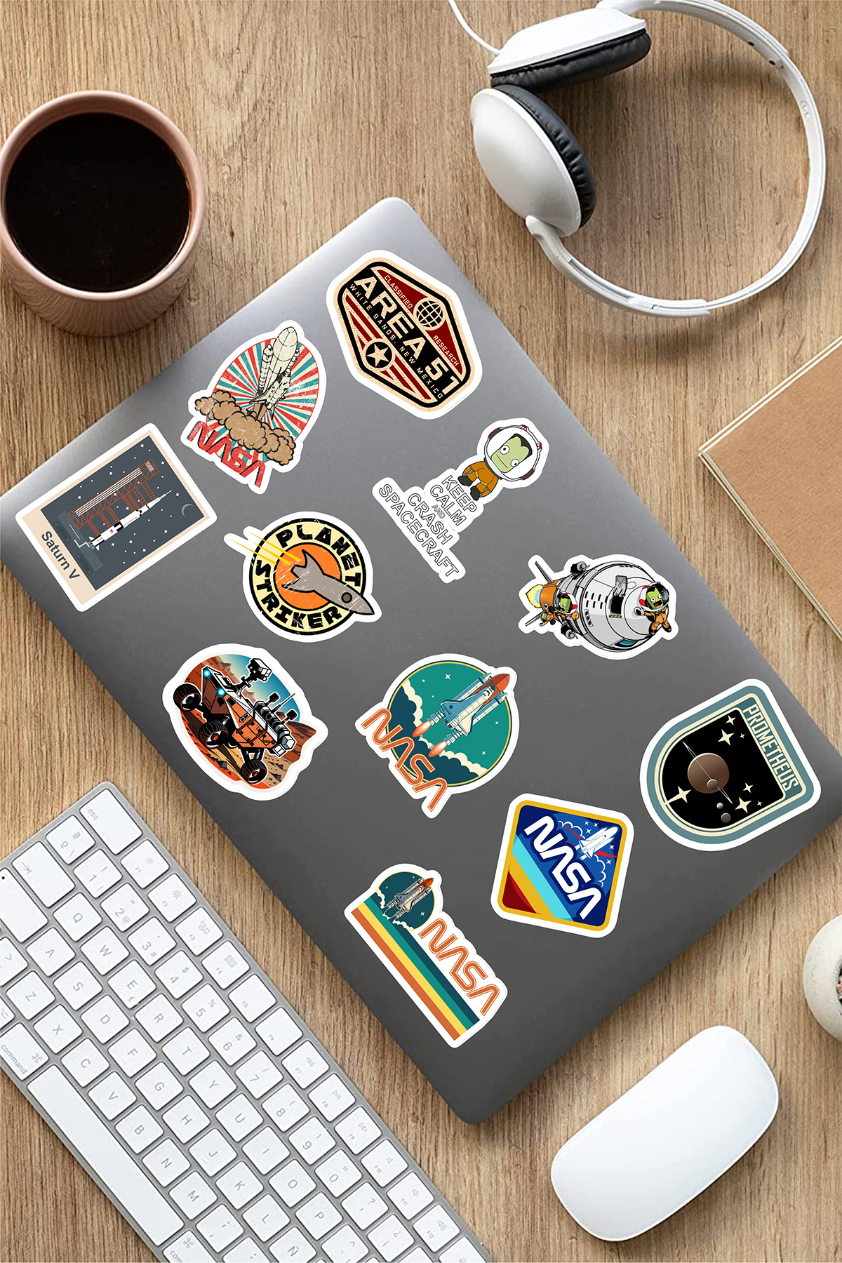 AR Sticker Nasa Temalı Laptop Notebook Tablet Sticker Set 7 - Fiyatı ...