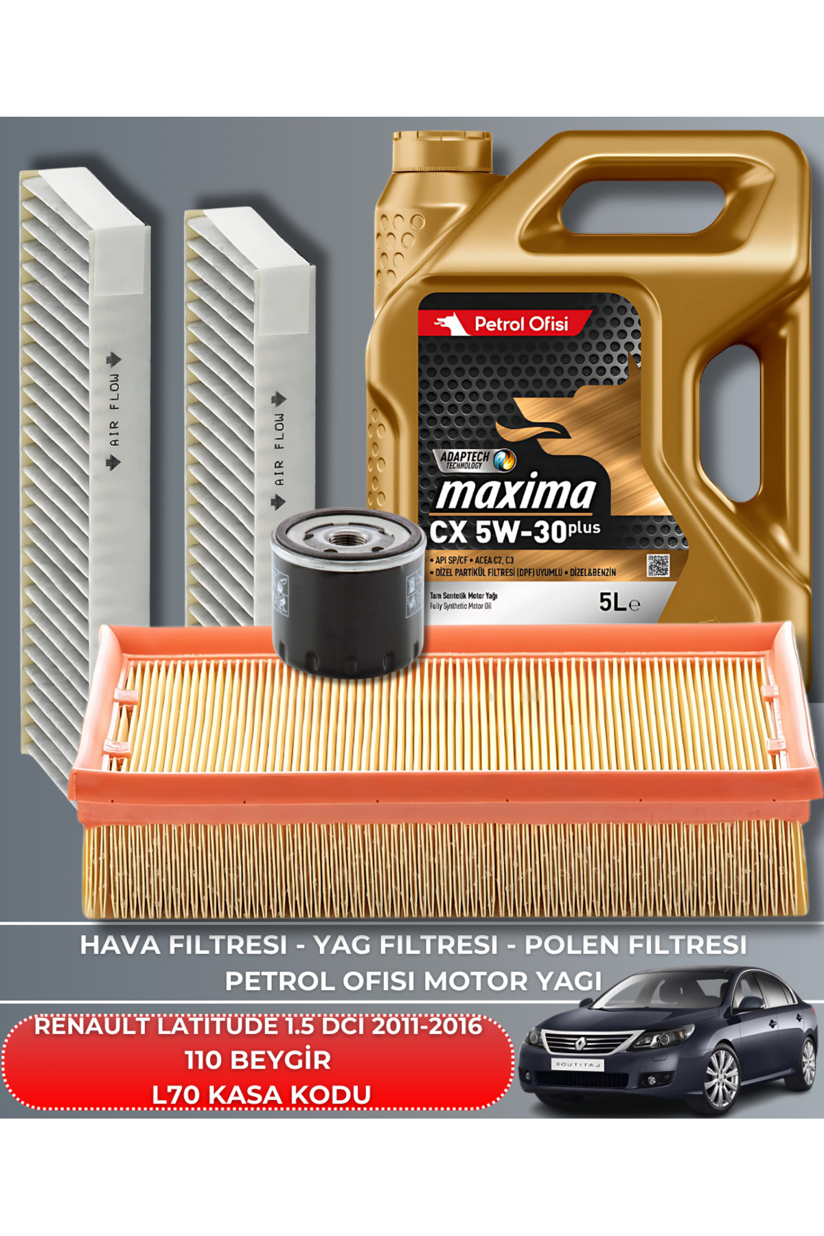 Petrol Ofisi RENAULT LATITUDE 1.5 DCI 2011-2012-2013-2014-2015-2016 110 ...