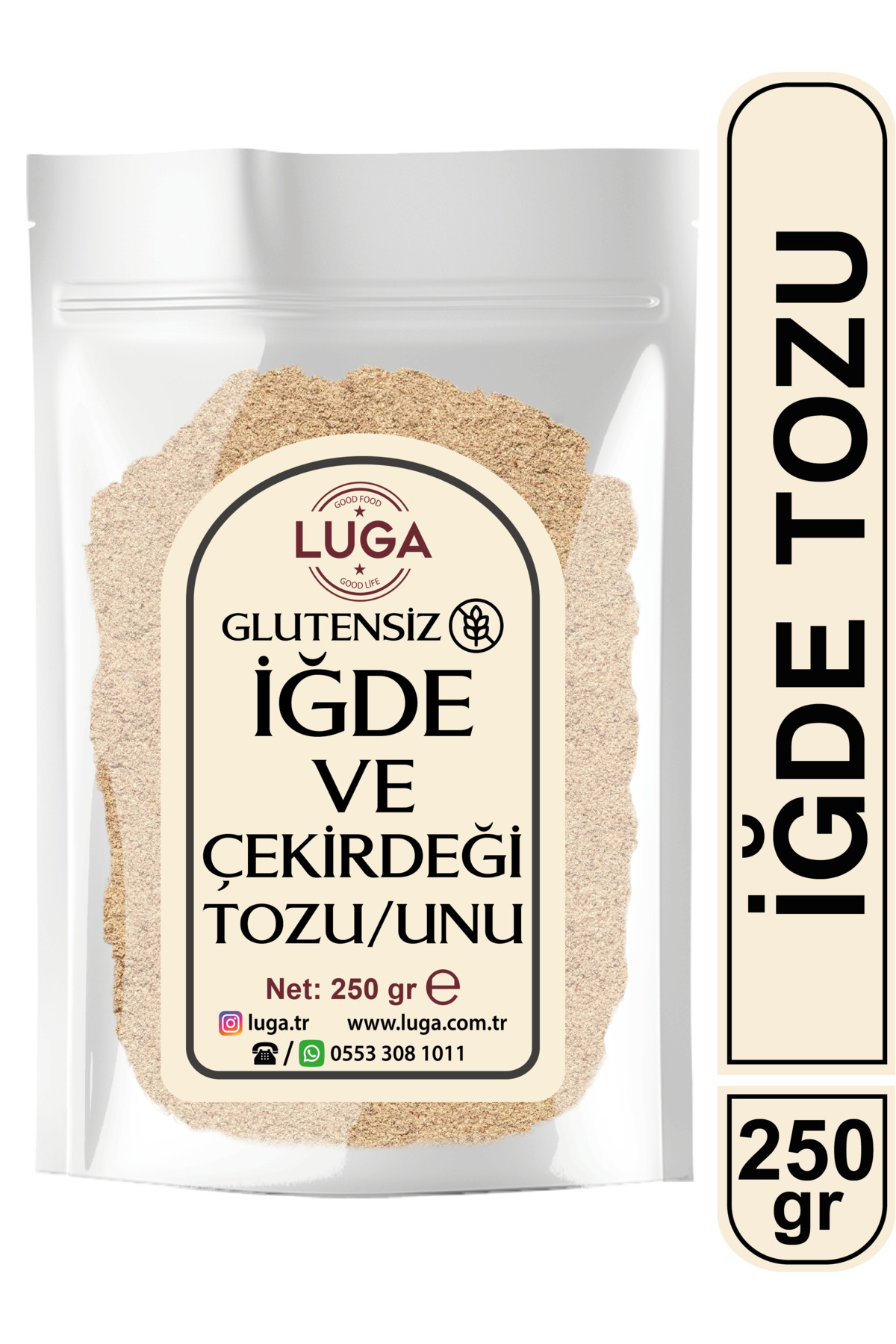 Luga İğde ve Çekirdeği Tozu / Unu (İğde Tozu) 250 gr - Taze Çekilmiş ...