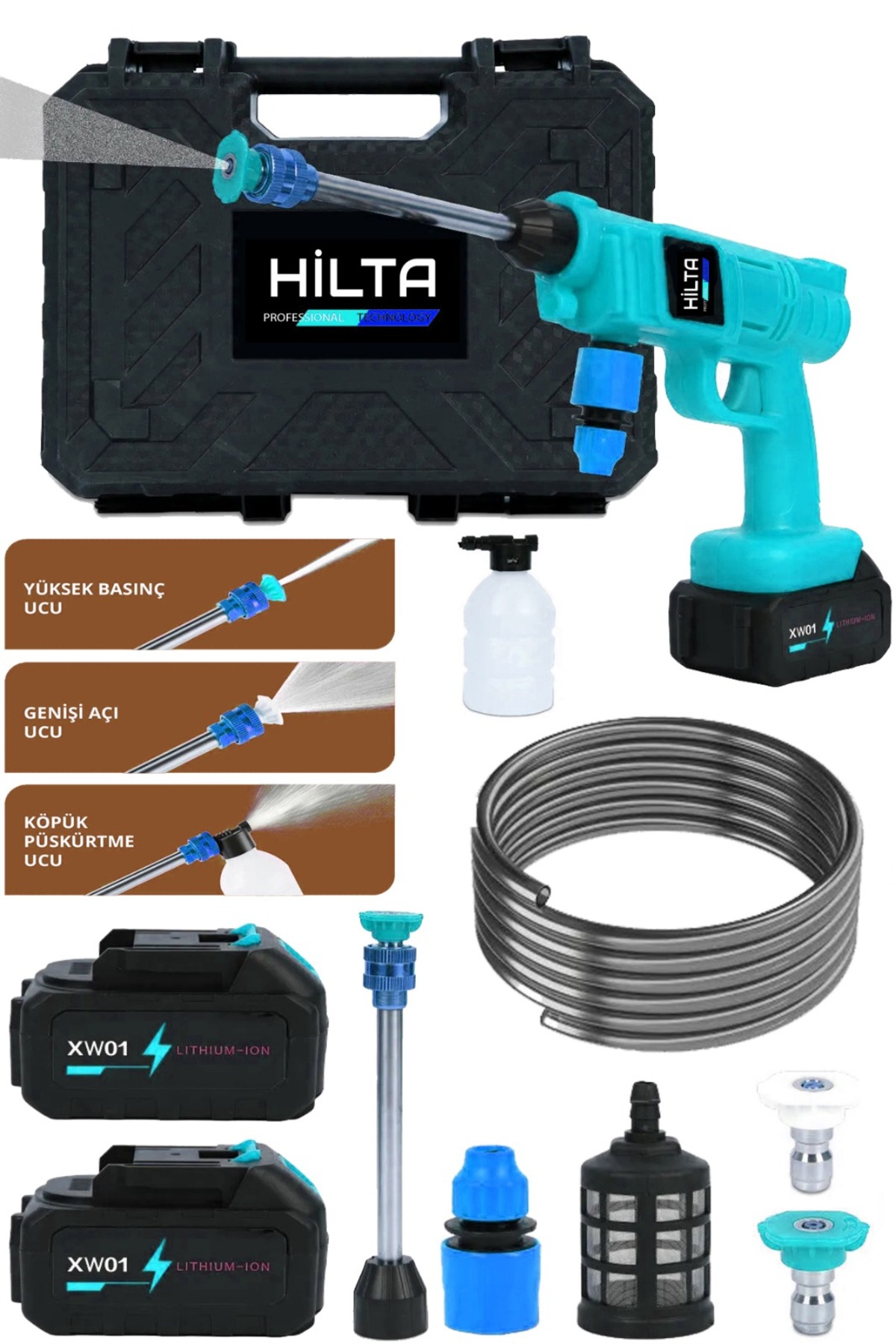 Hilta Power Alman 999 Vf 30 Ah 120 Bar Kömürsüz Şarjlı Oto Yıkama ...