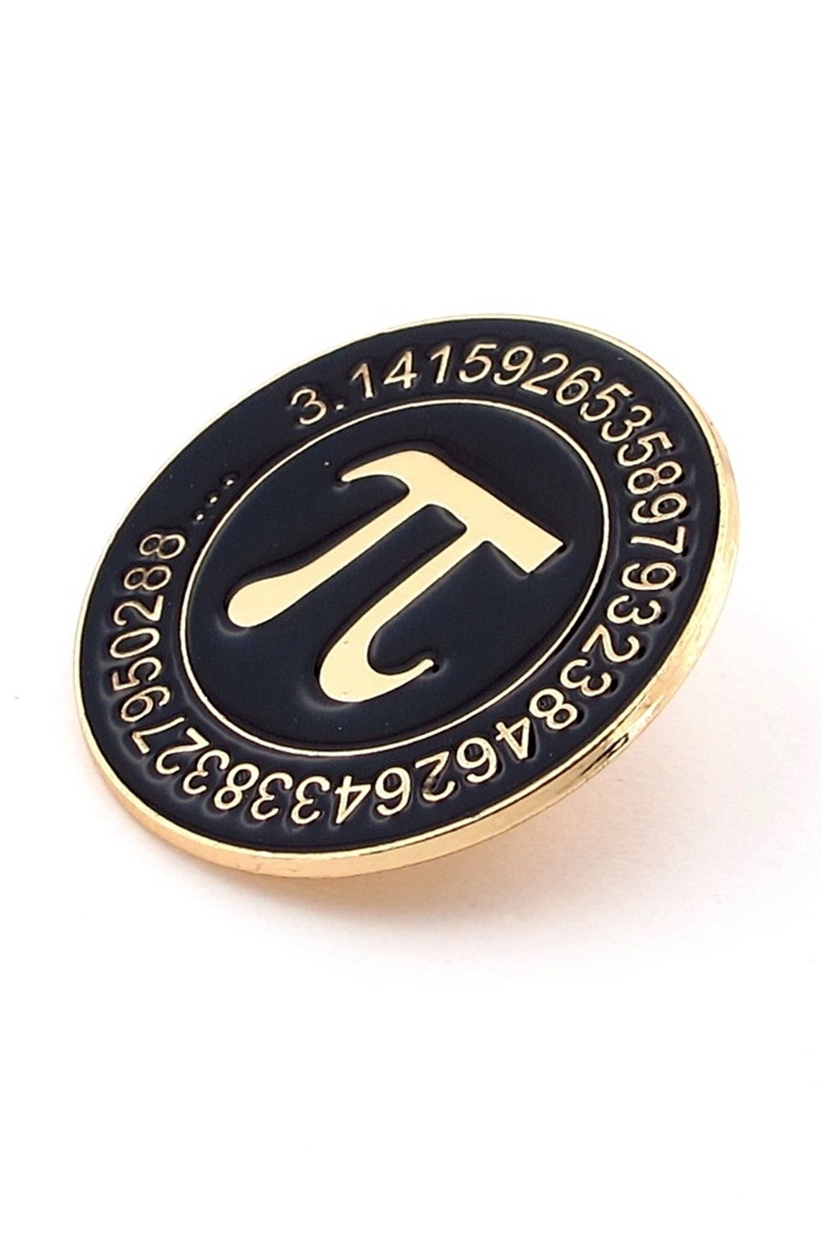 Solfera Matematik Pi Sayısı Sembol 3.141592 Siyah Renkli Metal Rozet ...
