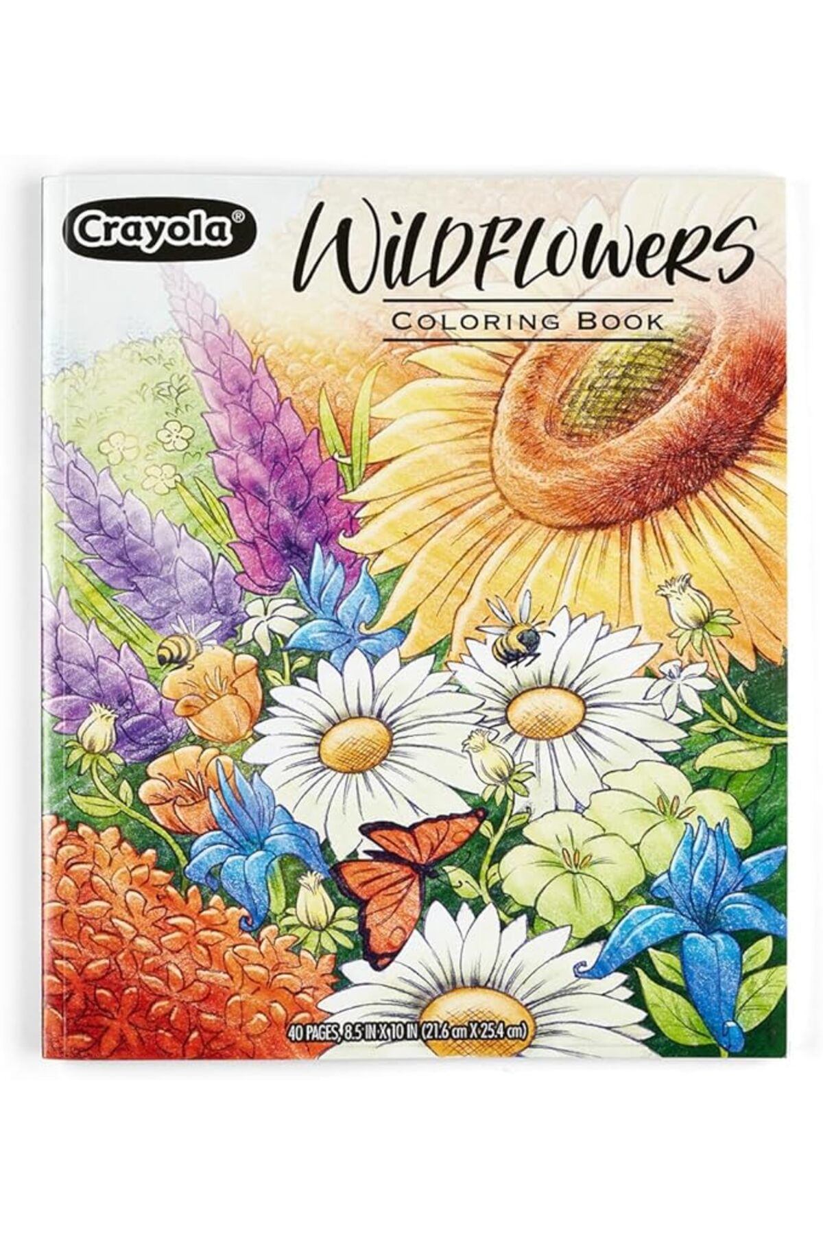 Crayola Wildflower Coloring Book - 40 Premium Coloring Pages for Adults ...