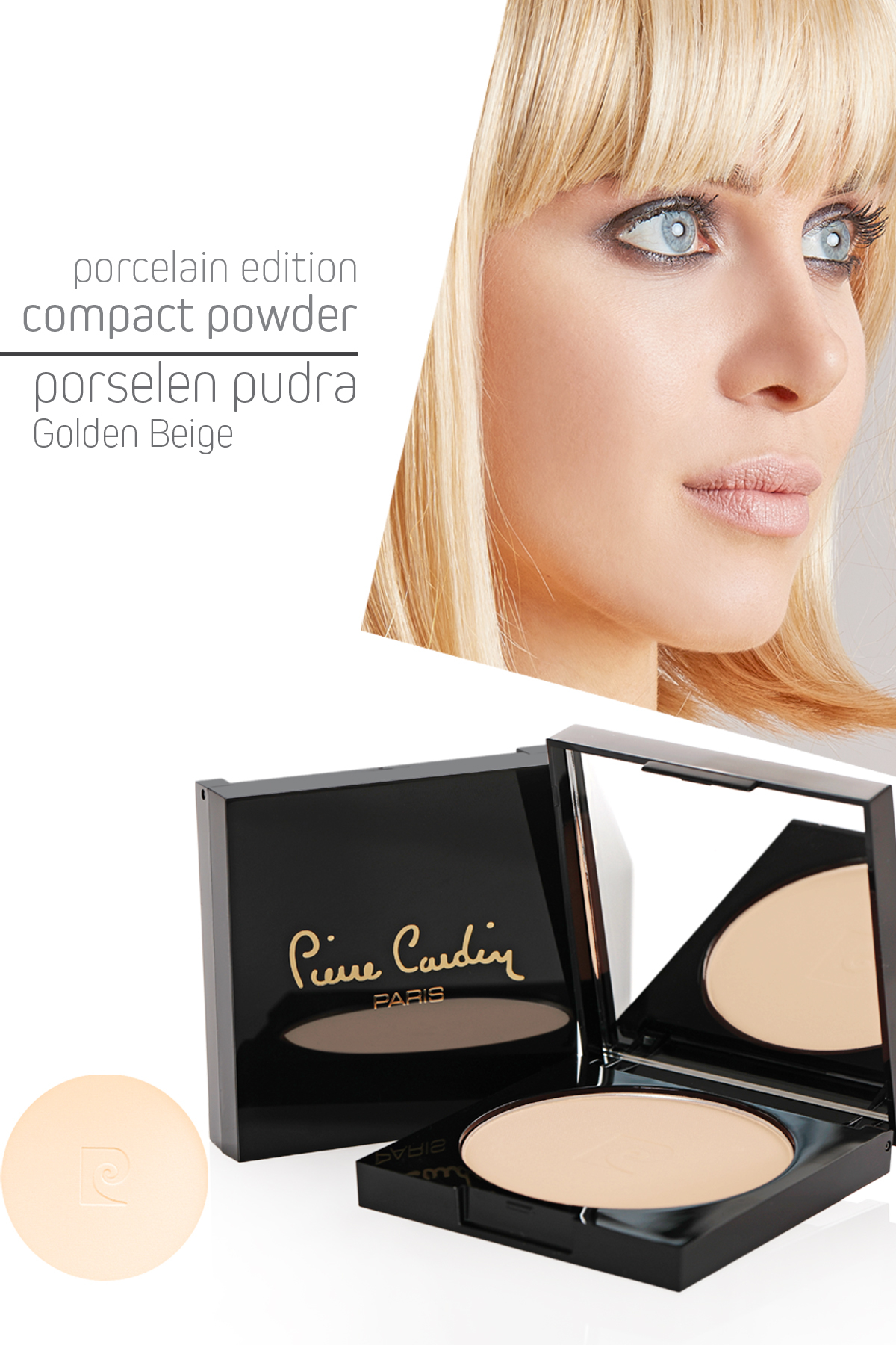 Pierre Cardin Porcelain Edition Compact Powder - Pudra - Golden Beige ...