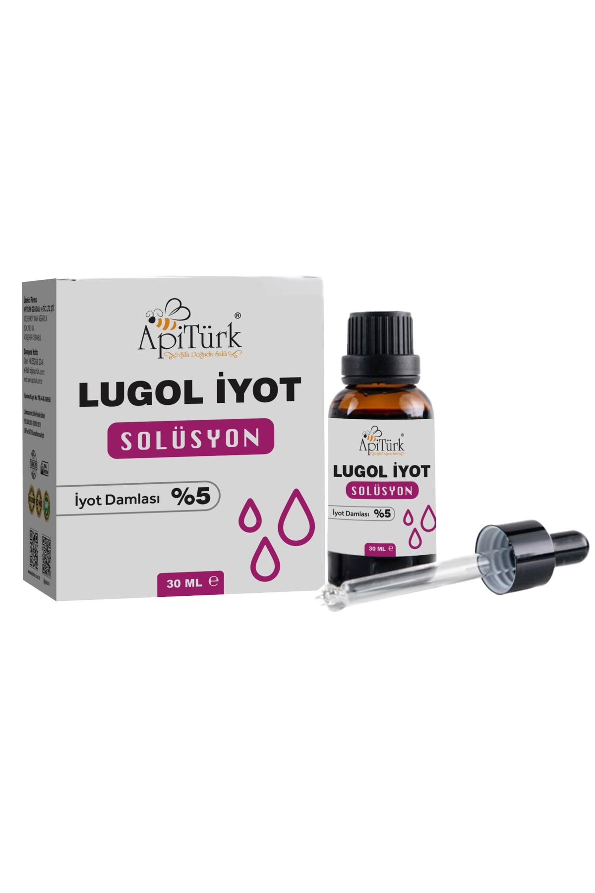 APİTÜRK LUGOL İYOT SOLÜSYON 30ml %5'lik İyot Damlası Fiyatı, Yorumları ...