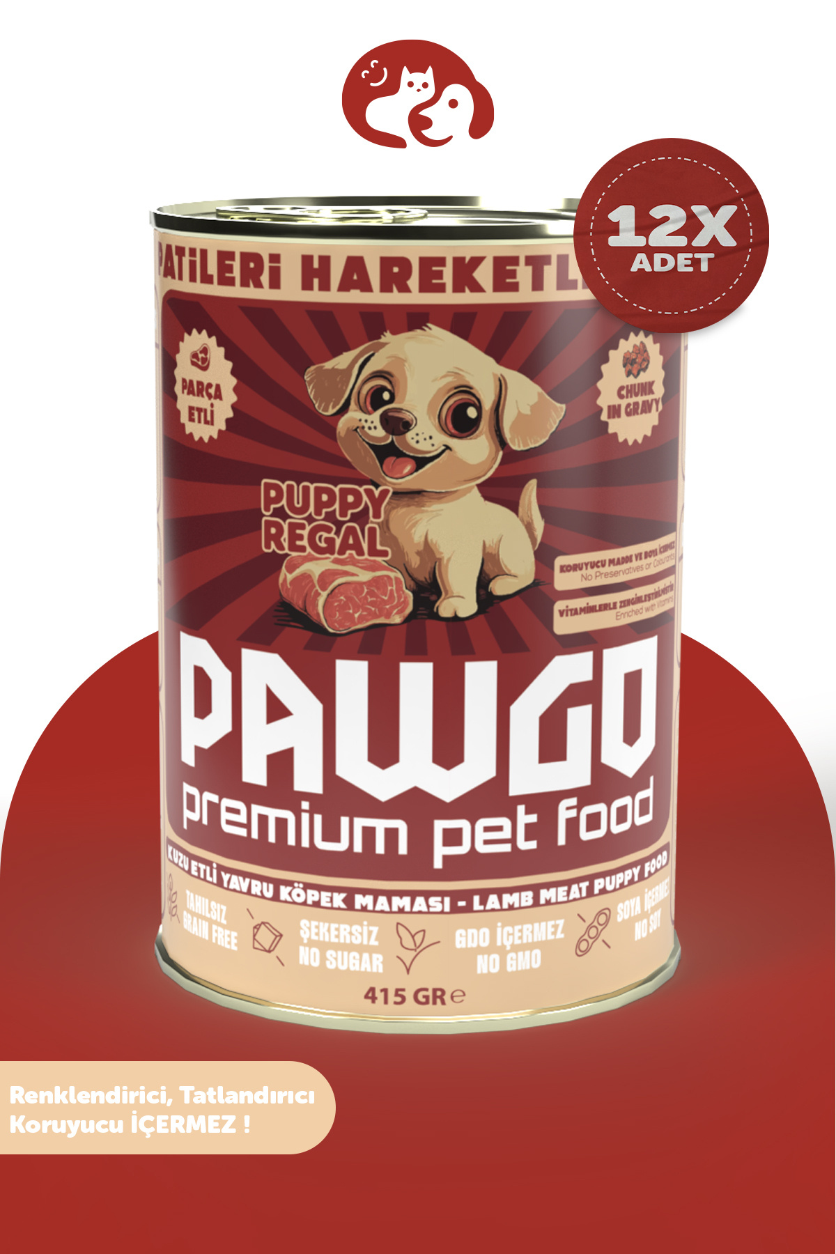 PAWGO Pupy Regal | Kuzulu | 415g X 12 |yavru-mini Irk | Mini Parça Etli ...