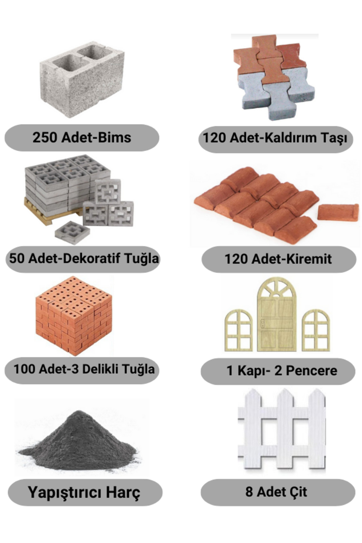 Demir Yapım Minyatür Bims (Kaldırım Taşı+Çitli) İnşaat Seti Fiyatı ...