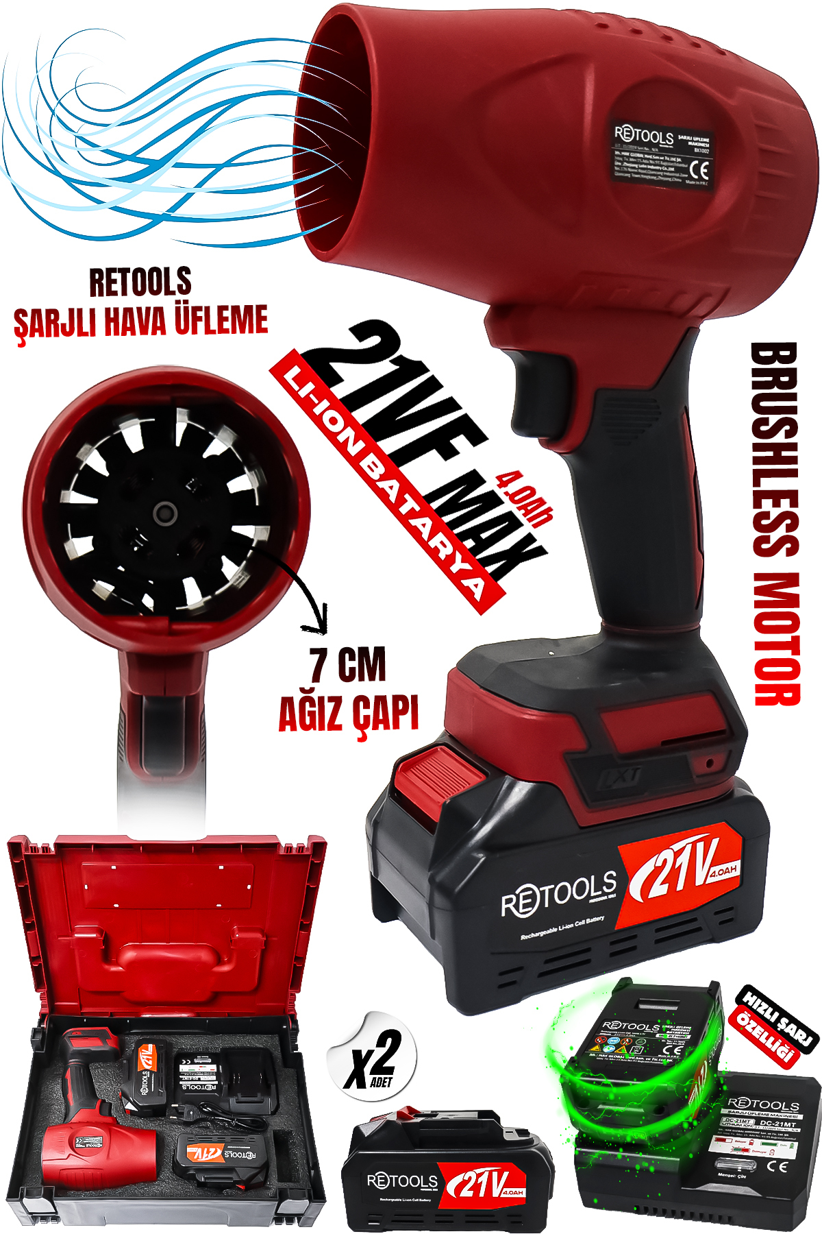 RETOOLS ULTRA ŞARJLI HAVA ÜFLEME MAKİNESİ - Fiyatı, Yorumları
