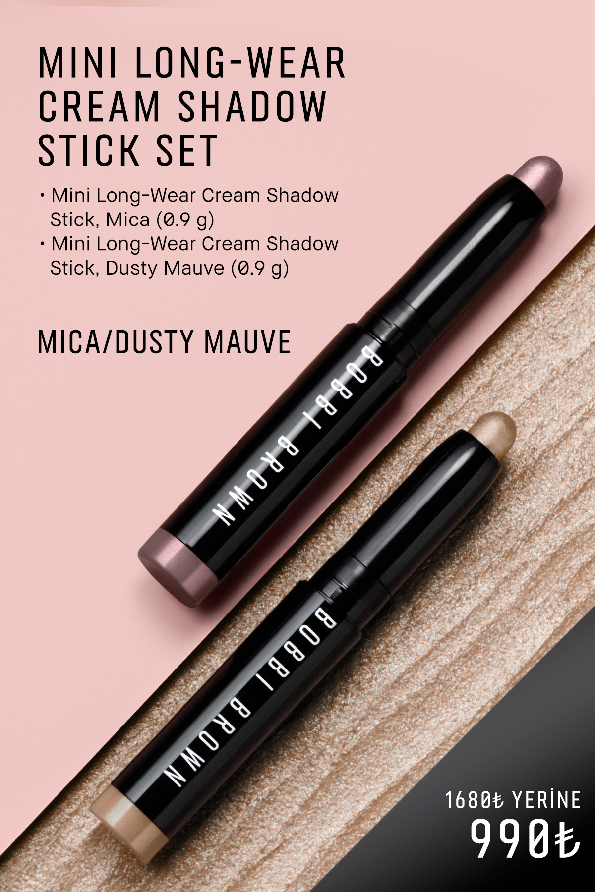 Bobbi Brown Mini Long-Wear Cream Shadow Stick İkili Set - Mica/Dusty ...