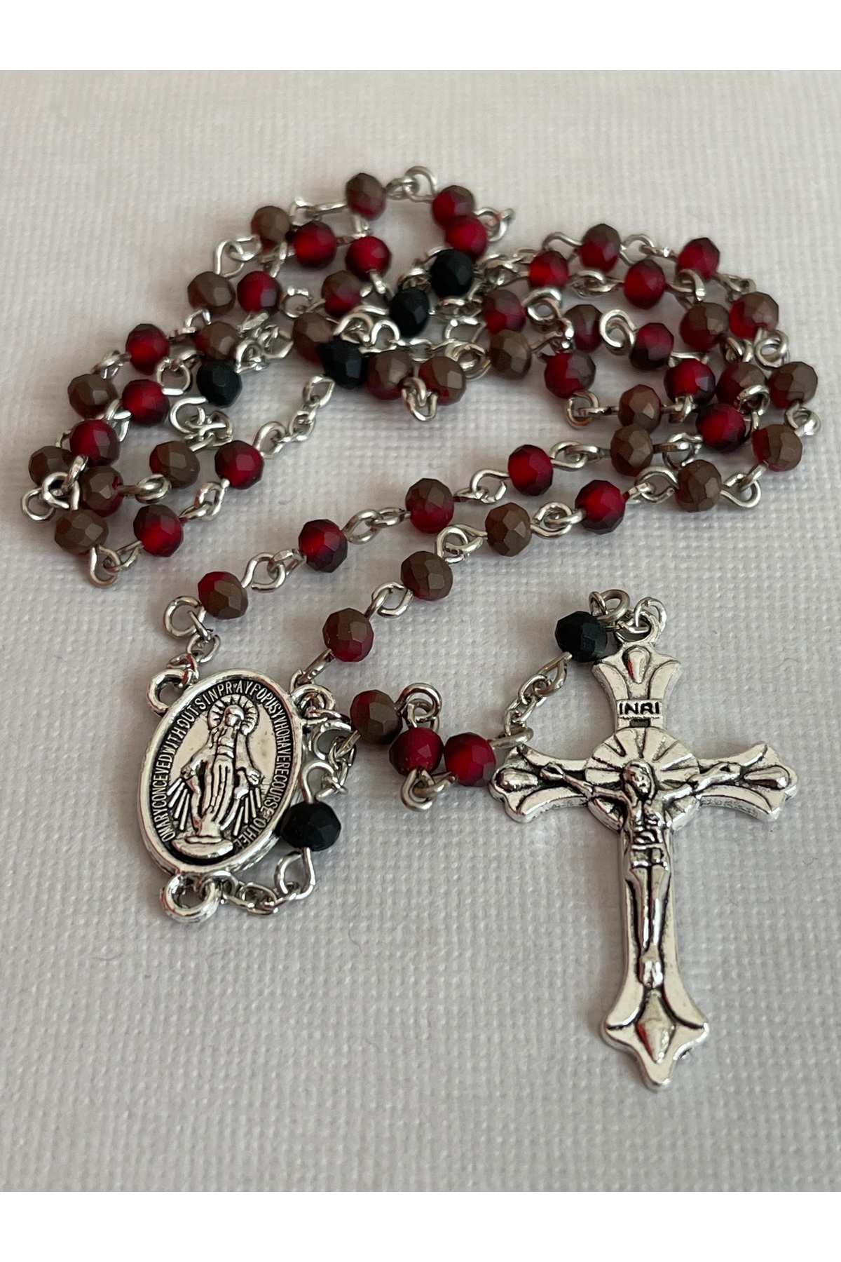 Yada Unique 4mm Kırmızı Çek Kristali Katolik Hristiyan Rosary Çocuk ...