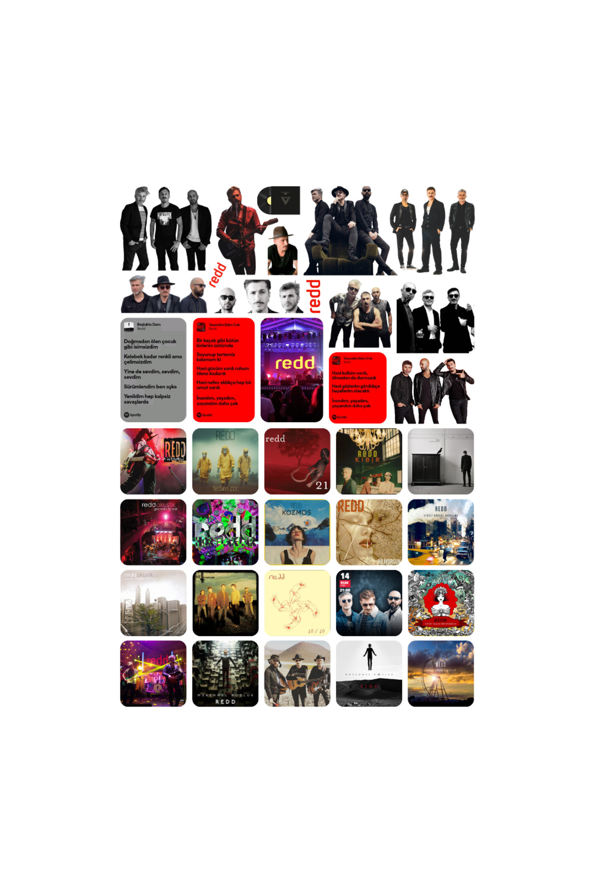 Ororabutik 37 Adet Redd Rock Alternatif Indie Sticker Seti - Etiket ...