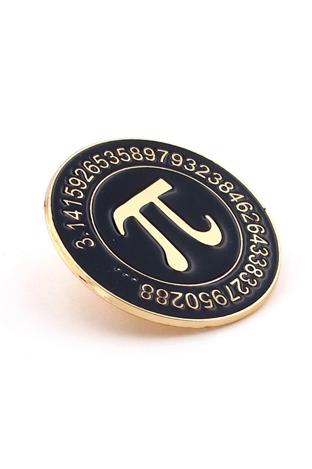 Solfera Matematik Pi Sayısı Sembol 3.141592 Siyah Renkli Metal Rozet ...
