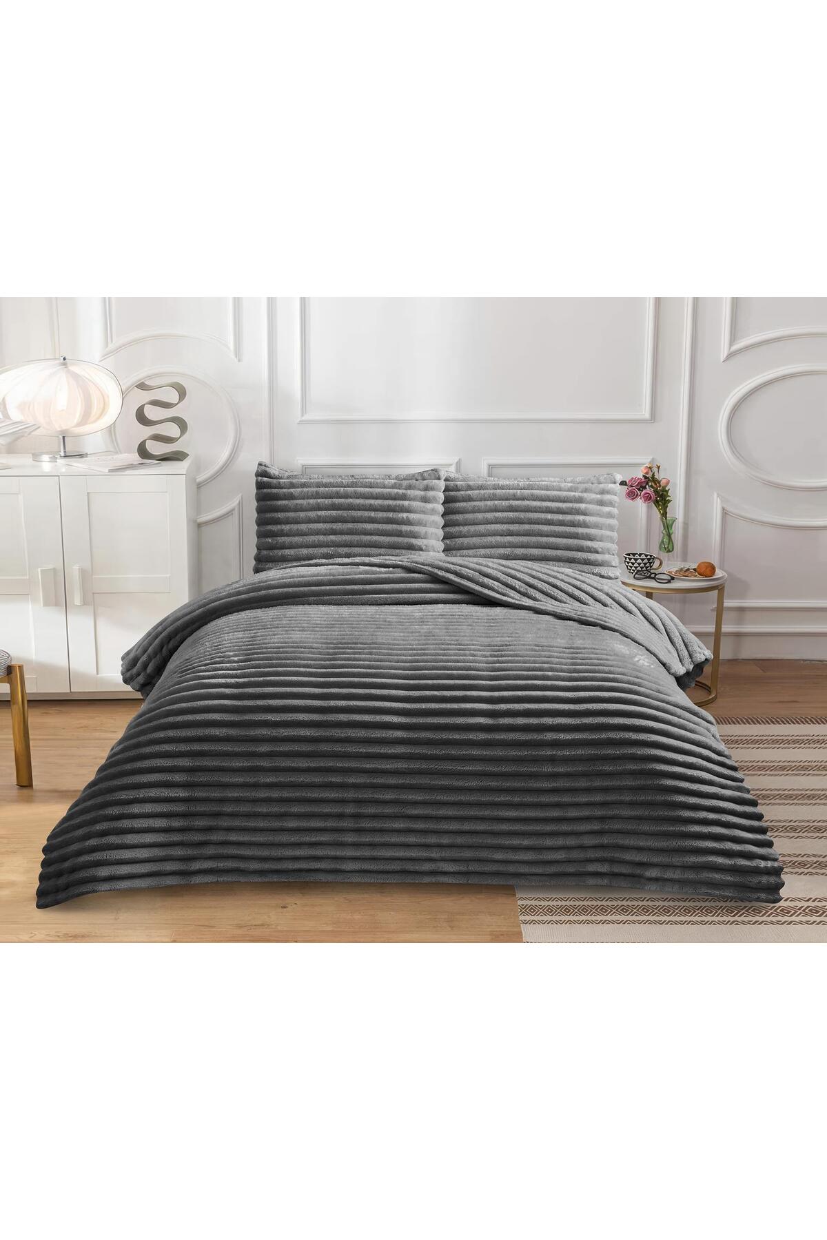 DENİ HOME Tavşan Tüyü Tek Kişilik Yatak Örtüsü Doren 180x240 (1 ADET ...