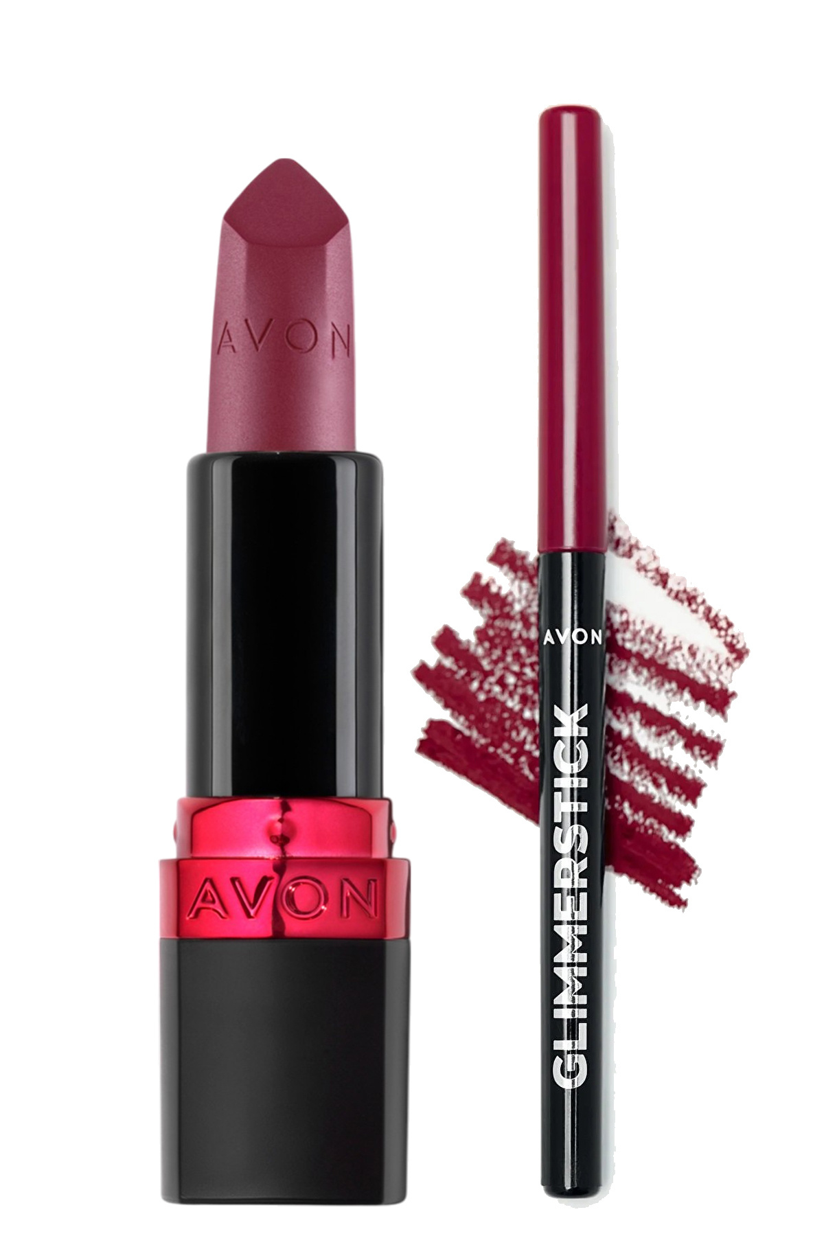 Avon Ultra Mat Ruj Berry Blast Ve Glimmerstick Dudak Kalemi Chery ...