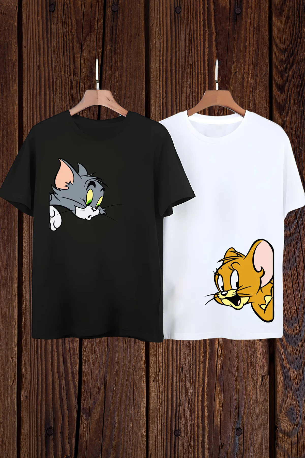 FECCY Pamuklu 2 li Tom Jerry Çift Sevgili Arkadaş Kardeş Kombin Hediye ...